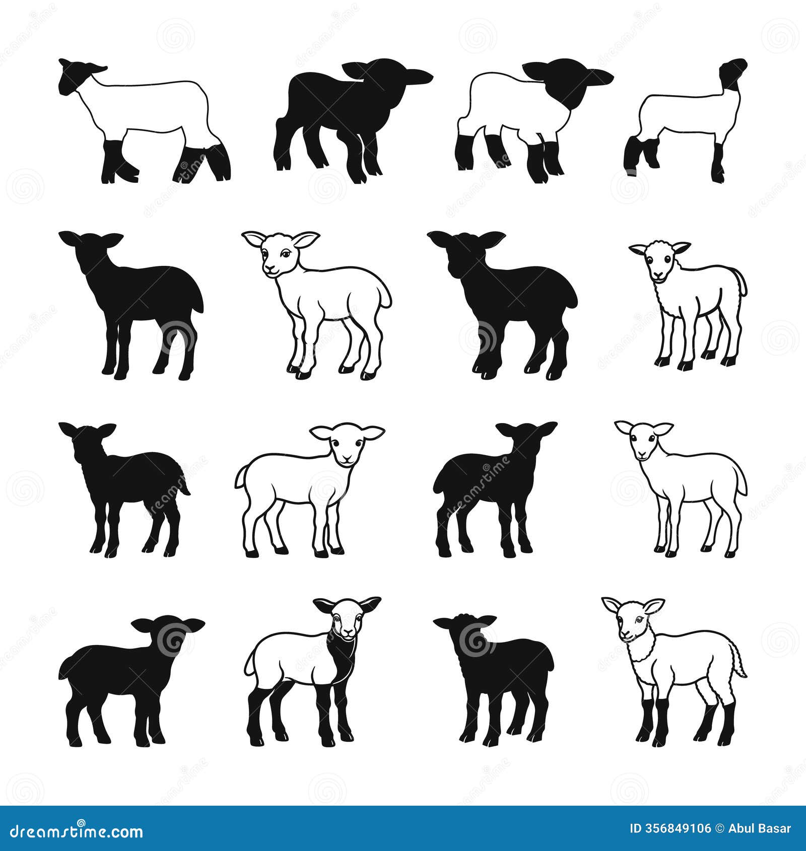 Lamb Anatomy Vector Illustration. Labeled Educational Inner Organ ...