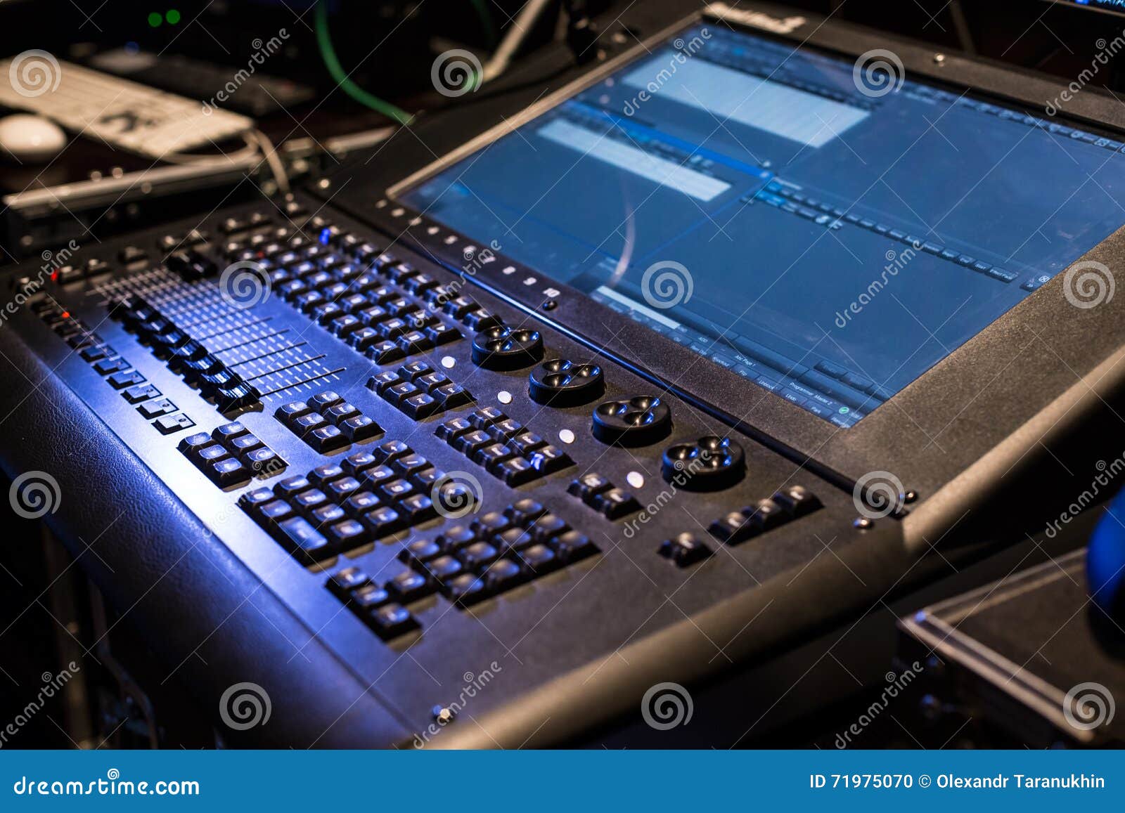 Show Light Controller with Lighted Screen Stock Photo - Image of ...