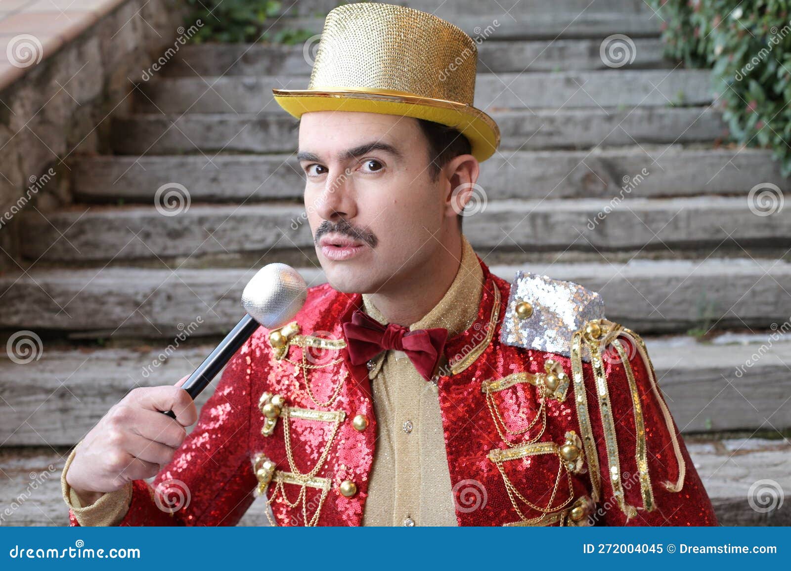 Show Man Making a Great Announcement Stock Image - Image of declaration ...