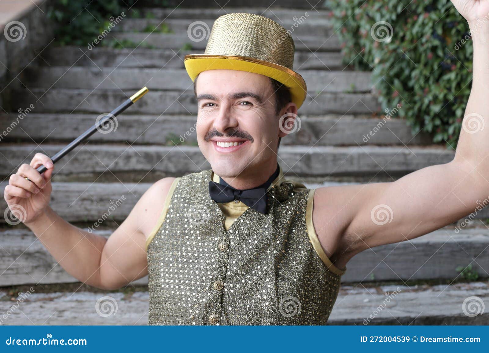 Show Man Making a Great Announcement Stock Image - Image of circus ...