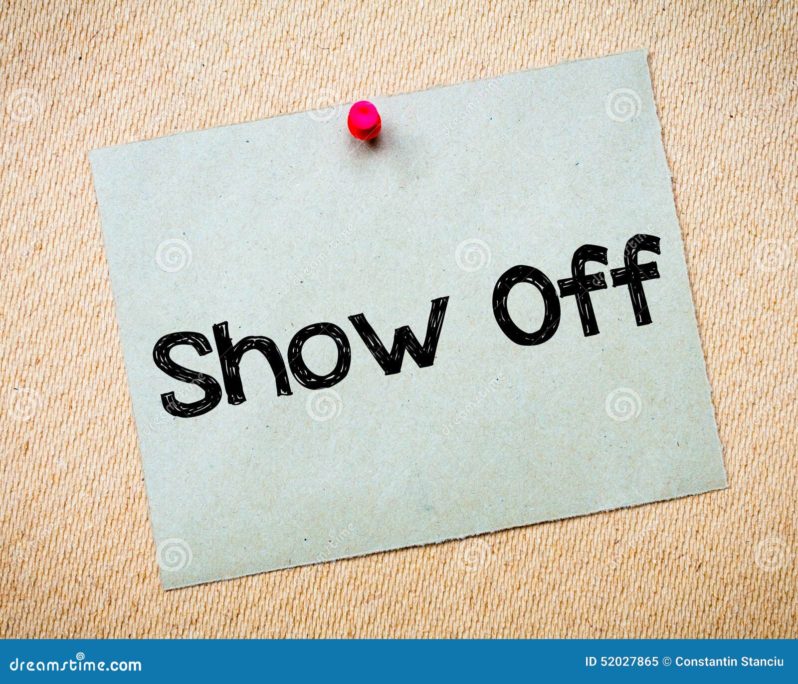 Show Off stock image. Image of note, cork, communication - 52027865