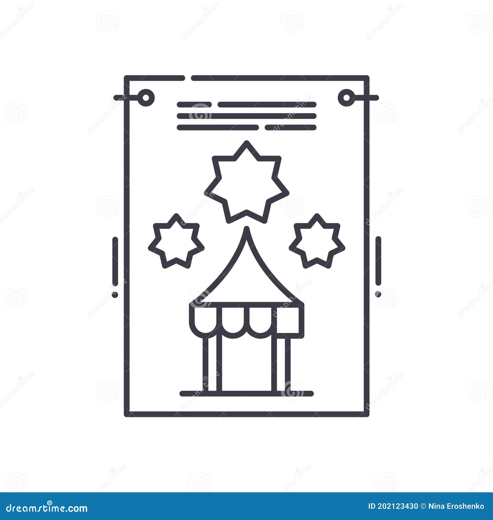 Show Programme Icon, Black Vector Sign With Editable Strokes, Concept ...