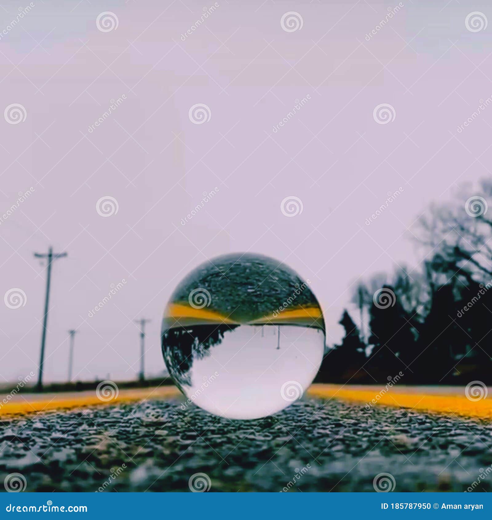 It Show the Real Reflection in the Droplet Stock Photo - Image of ...