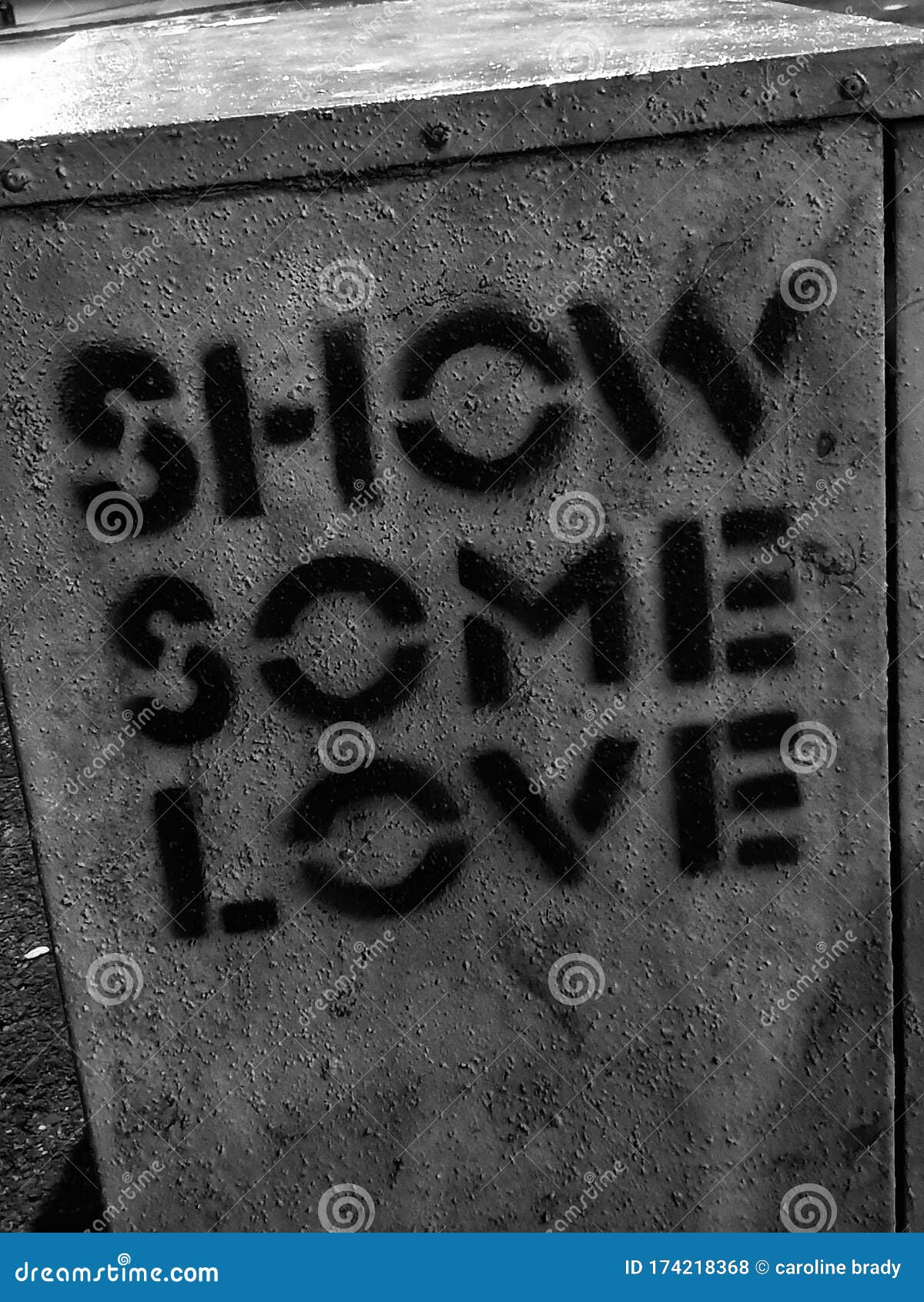 Show some love stock photo. Image of street, show, graffiti - 174218368