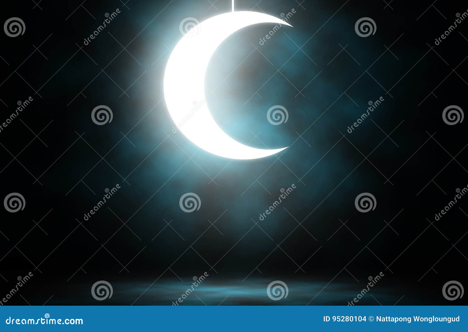 Show Spotlight Moon on Stage Background. Stock Illustration ...