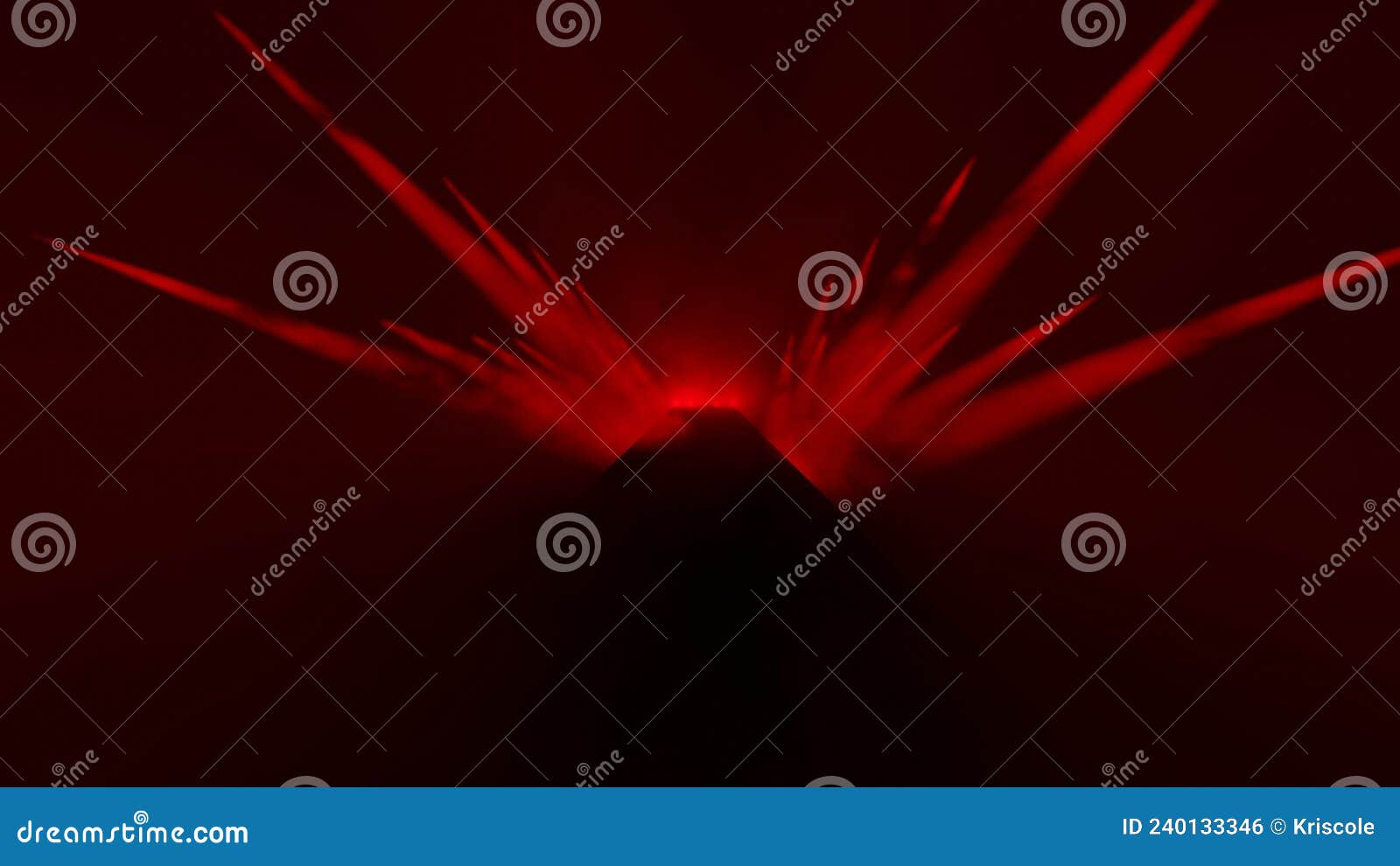 Show on Stage, Lighting with Dynamic Red Spotlights, 3d Simulation ...