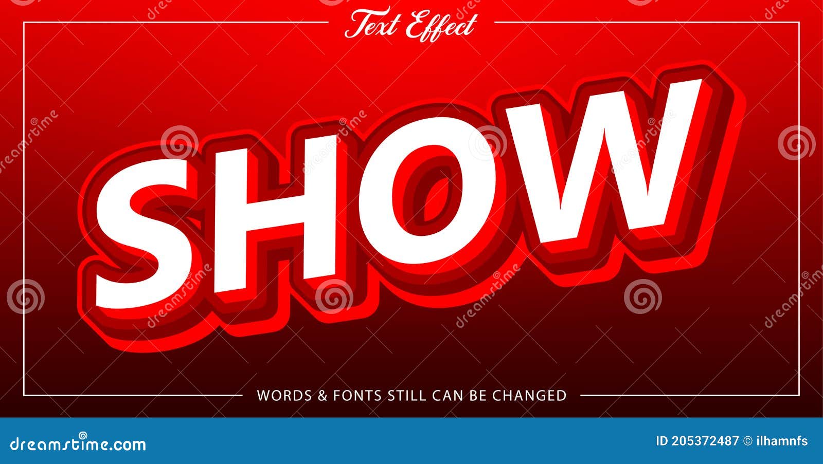 Show Editable Text Effect Style Stock Vector - Illustration of fonts ...