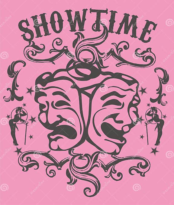 Show time stock vector. Illustration of human, comedy - 13864122