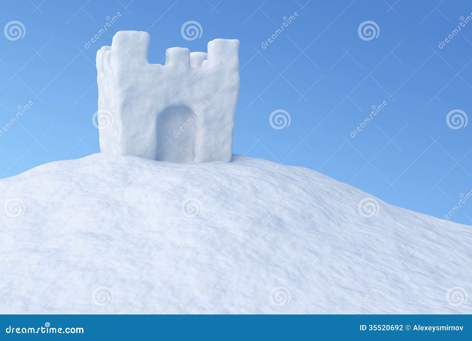 Show Tower on Snow Under Sky Stock Photo - Image of snow, uneven: 35520692
