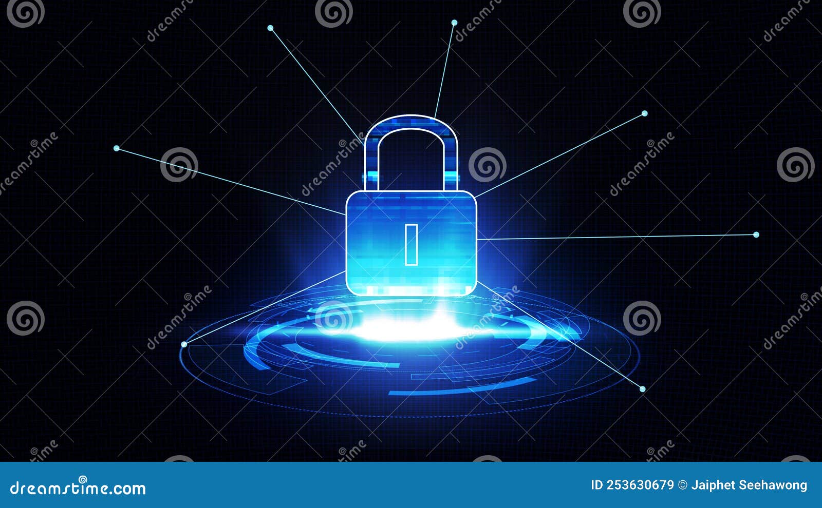 Show UI Security Systems Lock Digital Technology Futuristic Hud Network ...