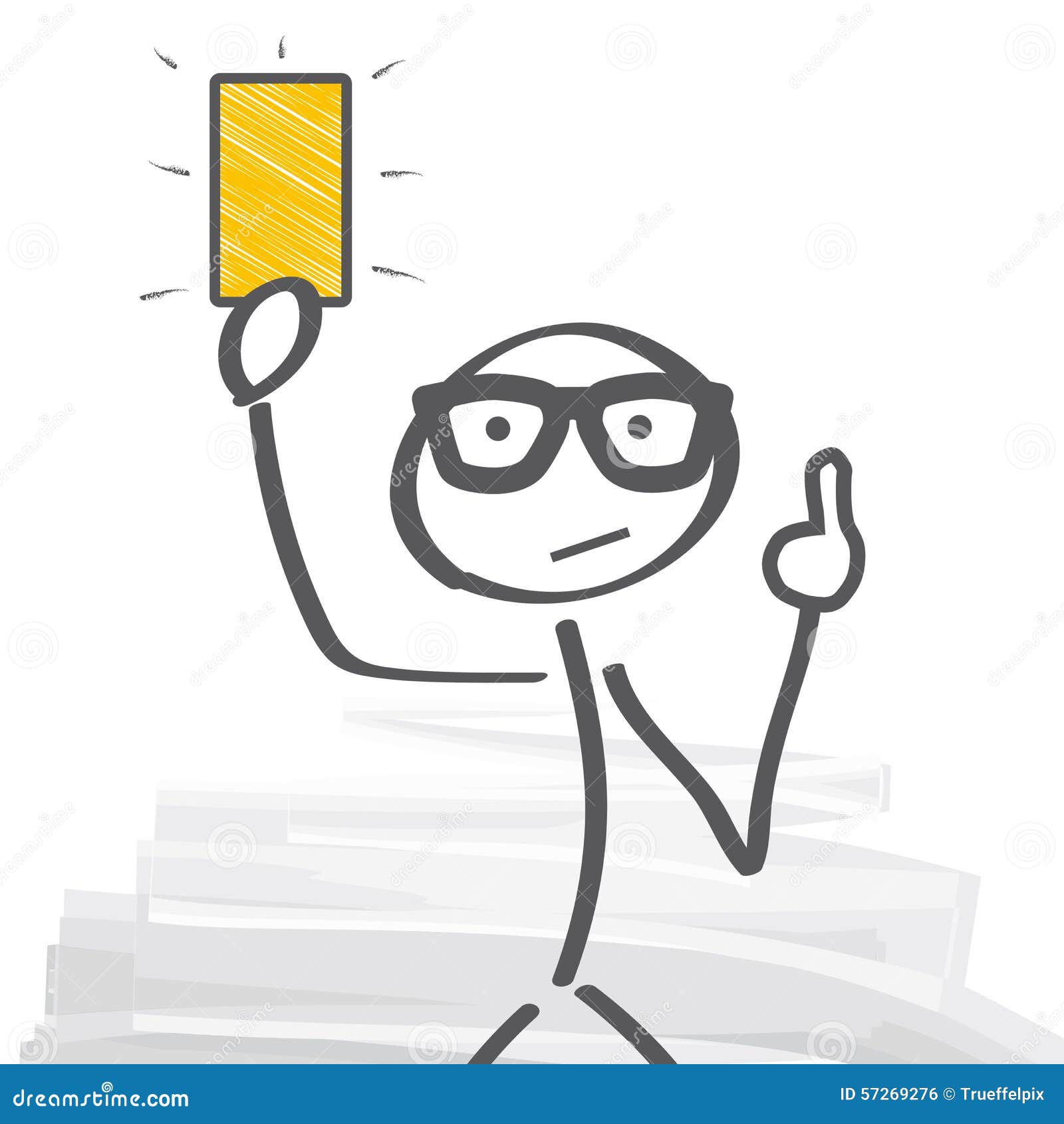 Show Yellow Card - warning stock illustration. Illustration of football ...