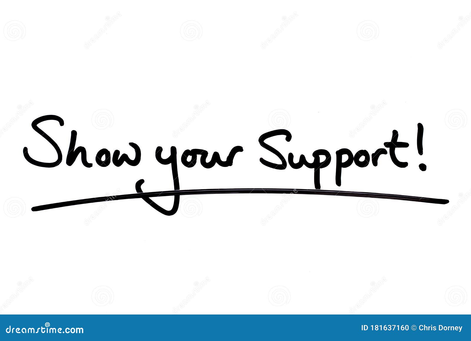Show your Support stock illustration. Illustration of encouragement ...
