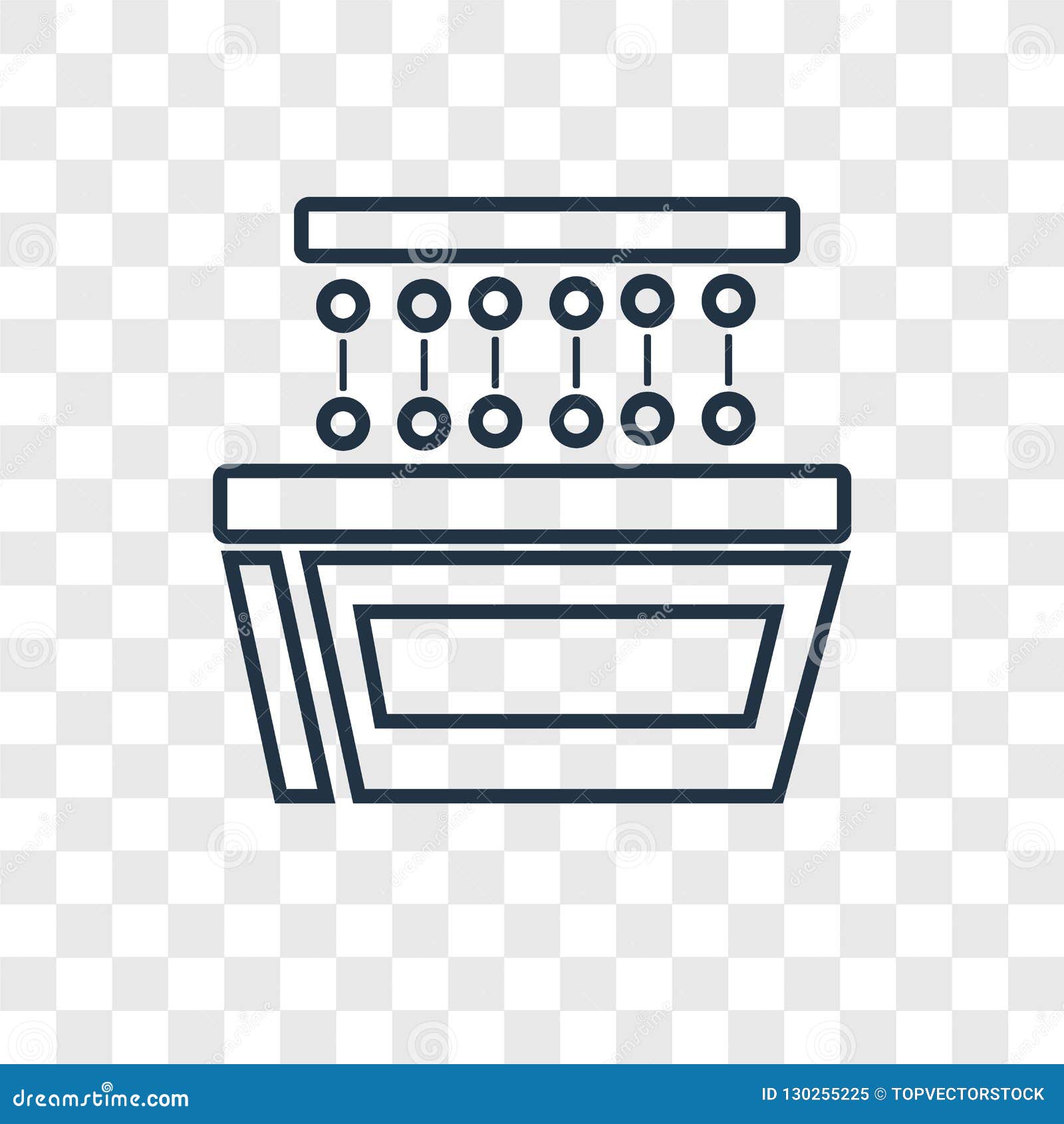 Showcase Concept Vector Linear Icon Isolated on Transparent Back Stock ...