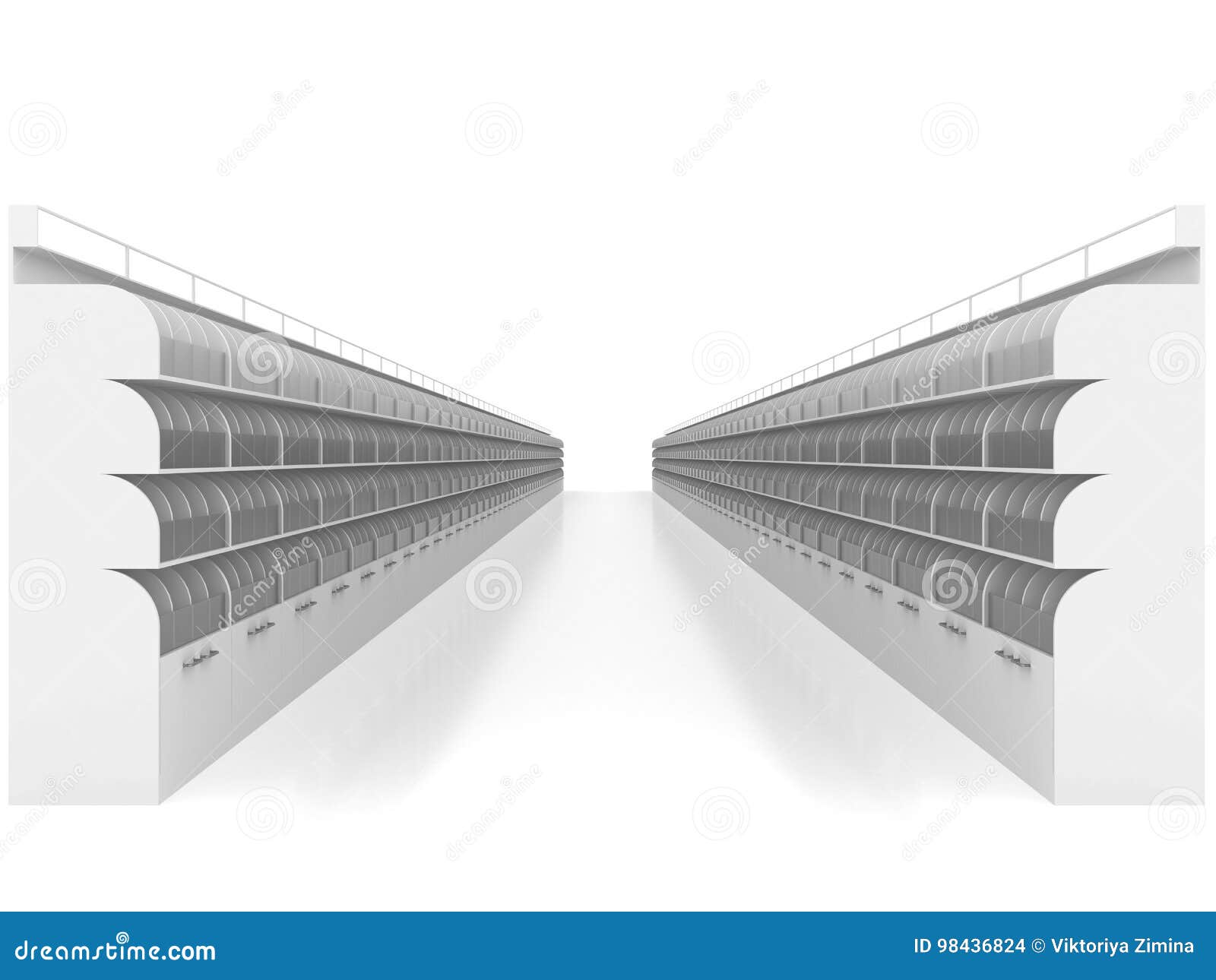 Showcase 3D rendering stock illustration. Illustration of shelf - 98436824