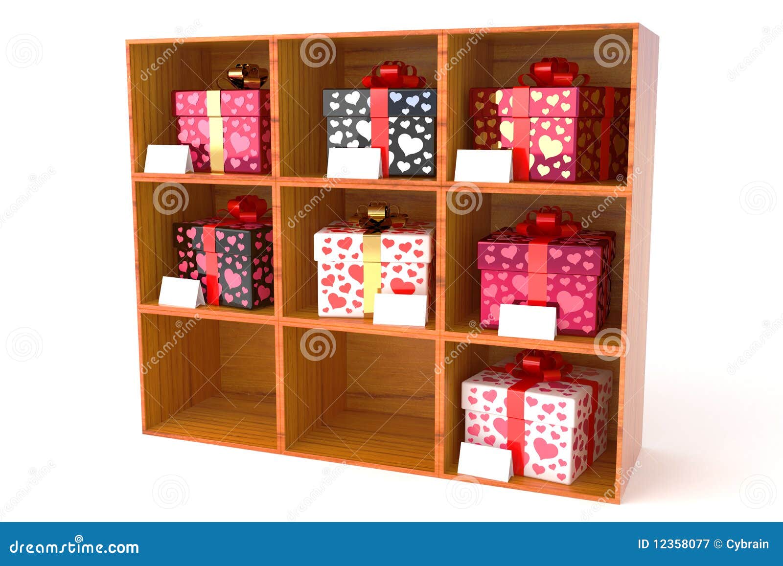 Showcase gifts stock illustration. Illustration of gift - 12358077