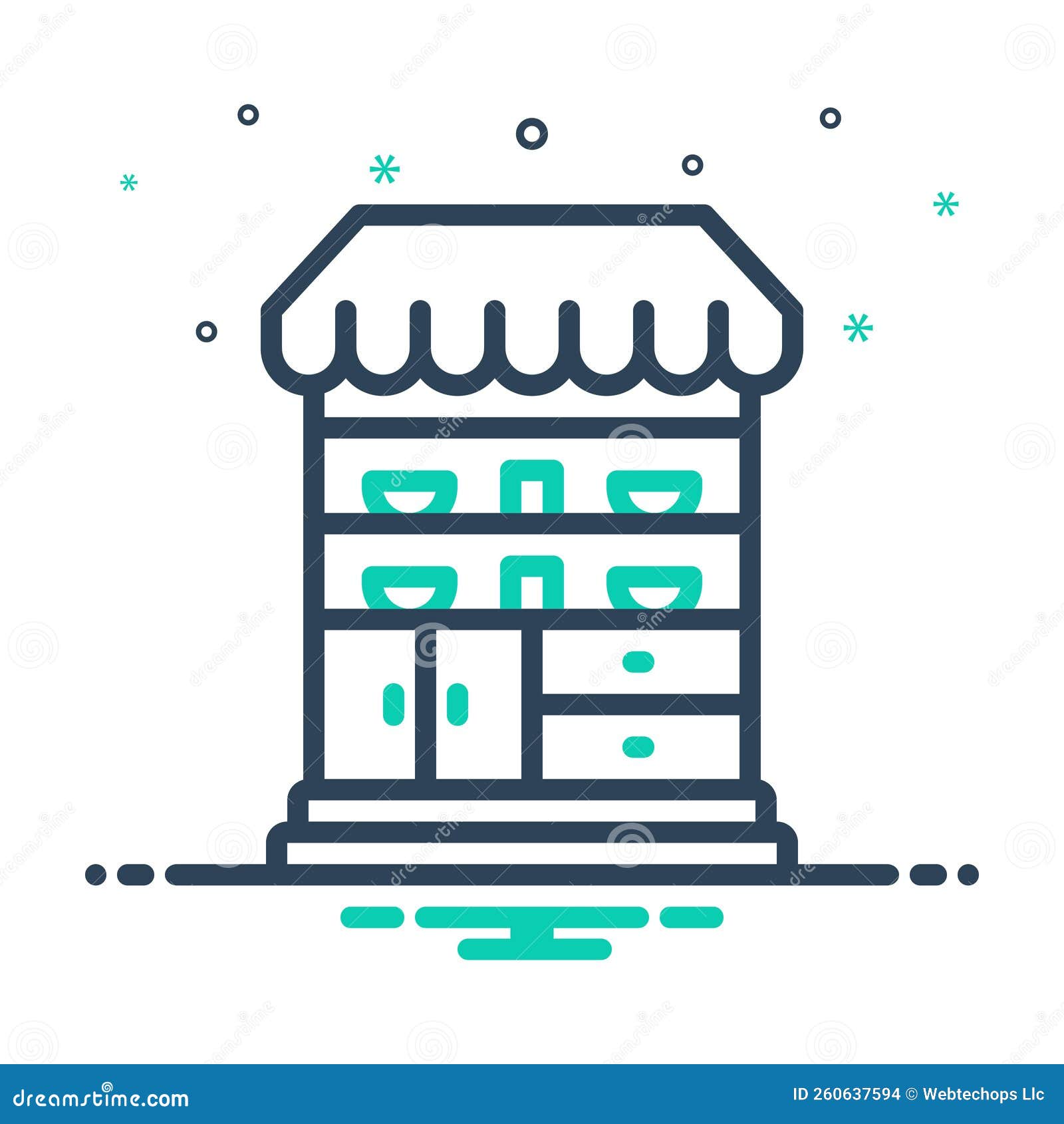 Mix Icon for Showcase, Shop and Store Stock Vector - Illustration of ...