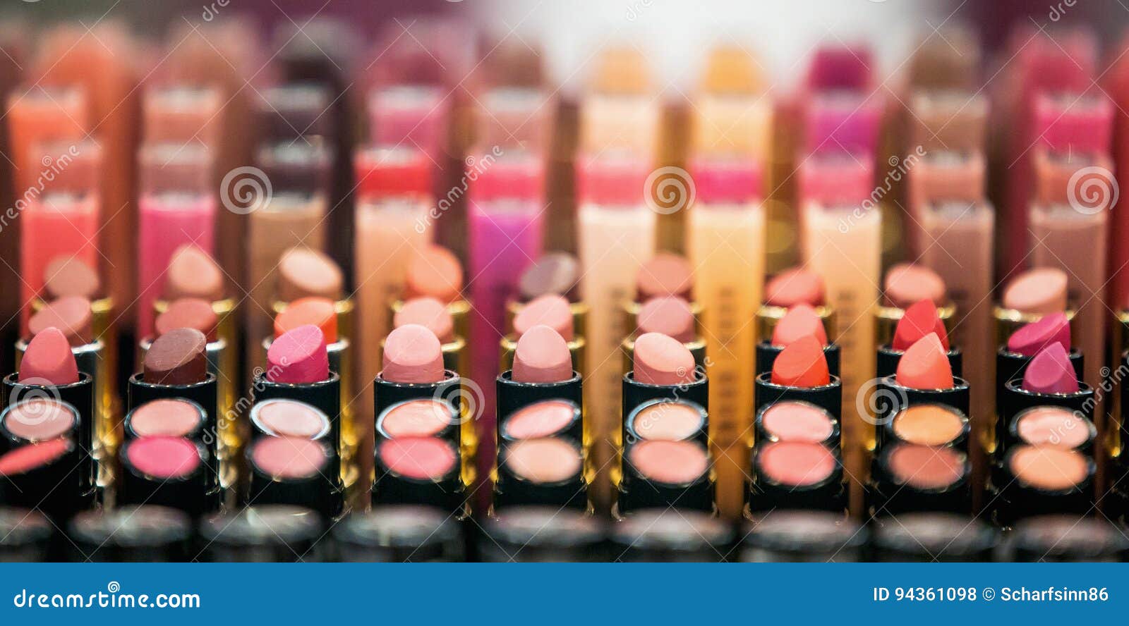 Showcase with Many Lipsticks Stock Photo - Image of lipstick, item ...