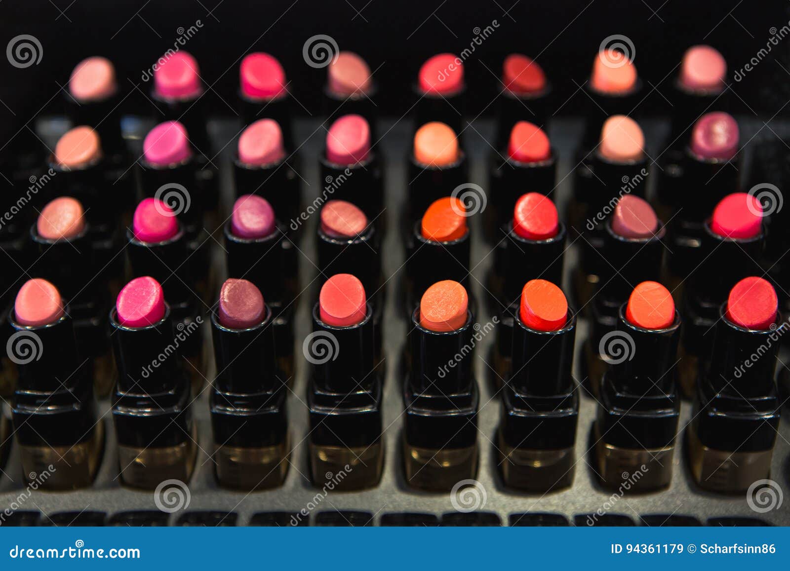 Showcase with Many Lipsticks Stock Image - Image of interior, beauty ...