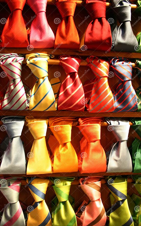 Showcase Neckties Multicolor Stock Image - Image of textures, showcase ...