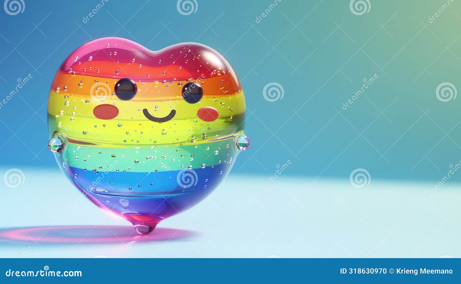 Translucent Rainbow Waves An Abstract Design Featuring Smooth Glass ...