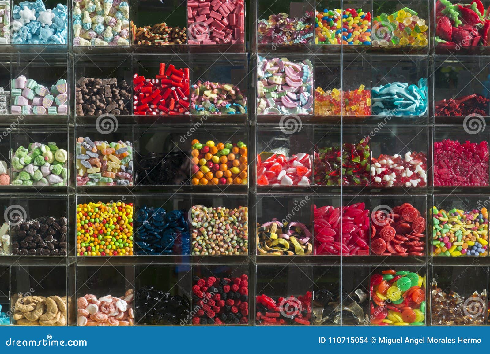 Showcase of a Store with Sweets Stock Photo - Image of design, colorful ...