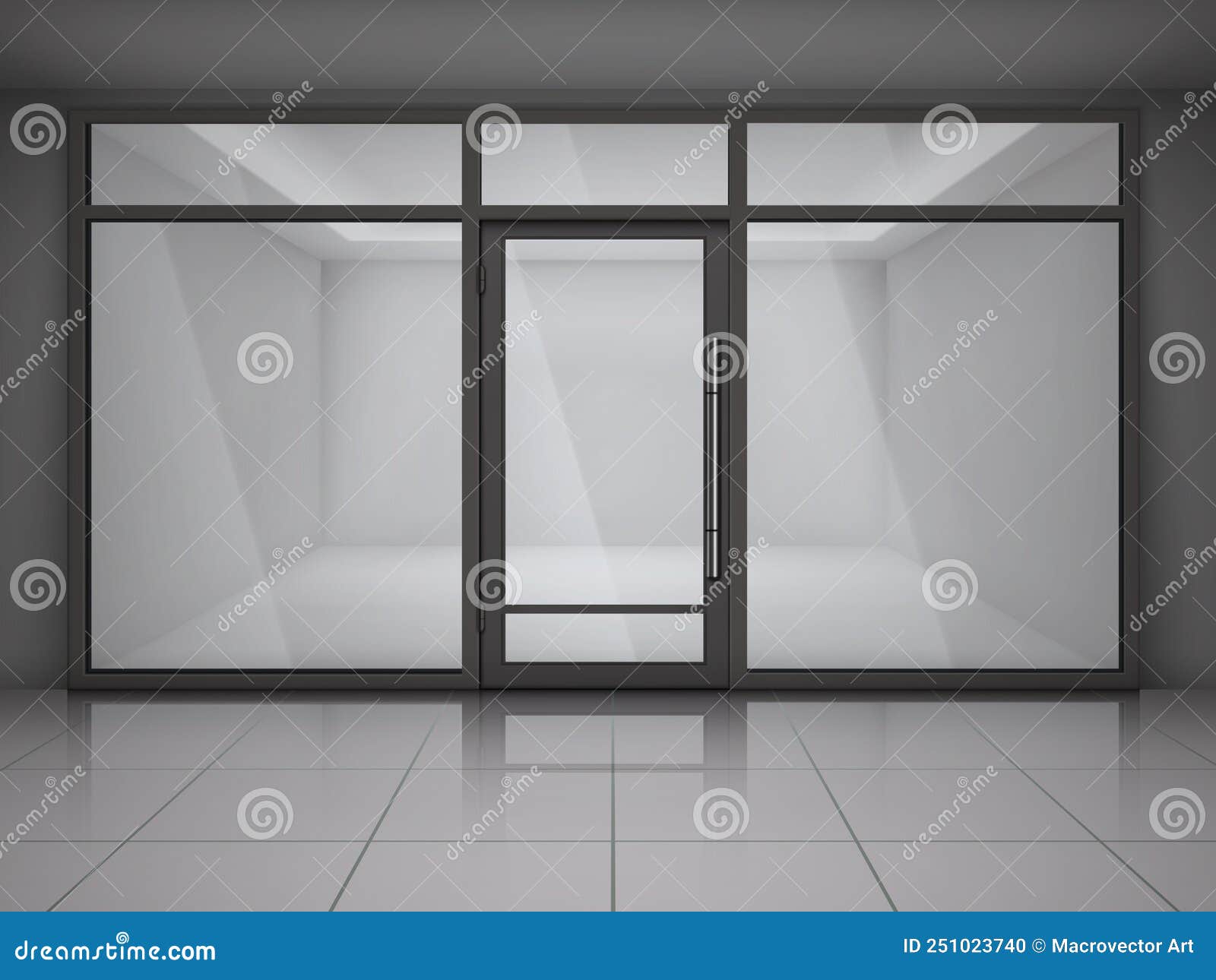 Showcase Store Windows Realistic Composition Stock Vector ...