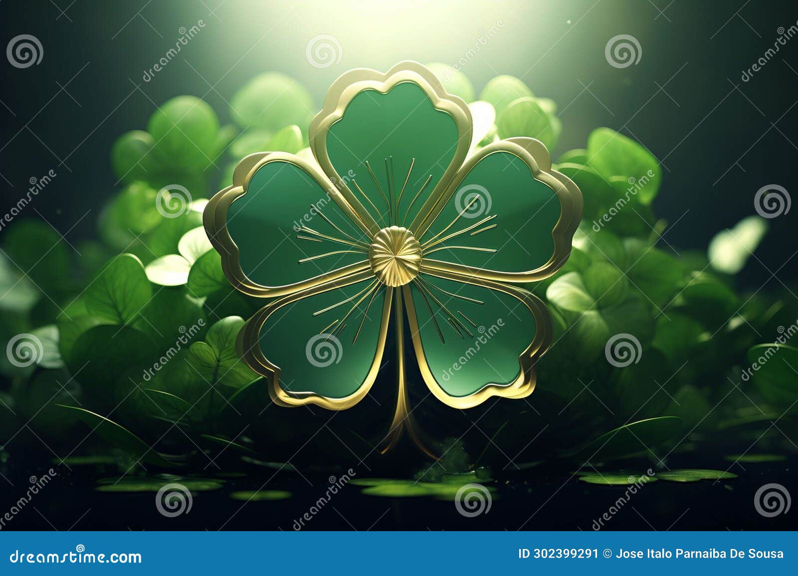 Showcase a Stylized Illustration of a Clover Stock Illustration ...