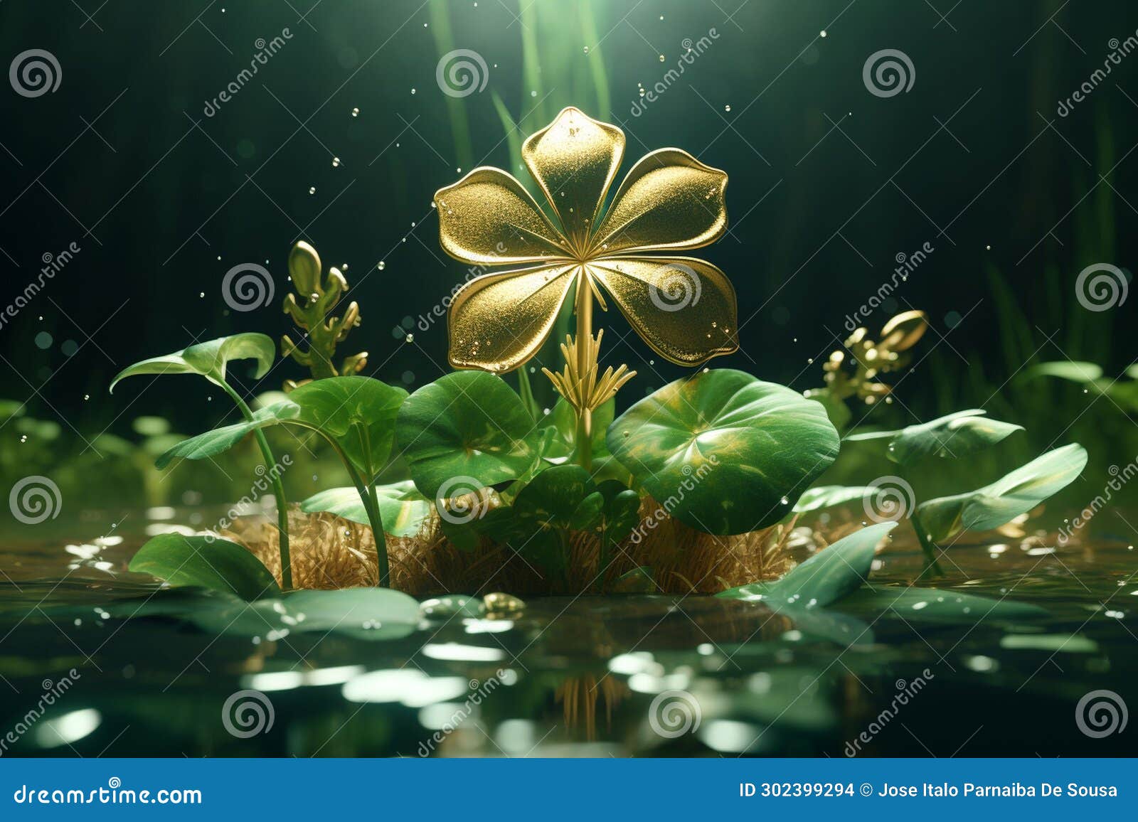 Showcase a Stylized Illustration of a Clover Stock Illustration ...