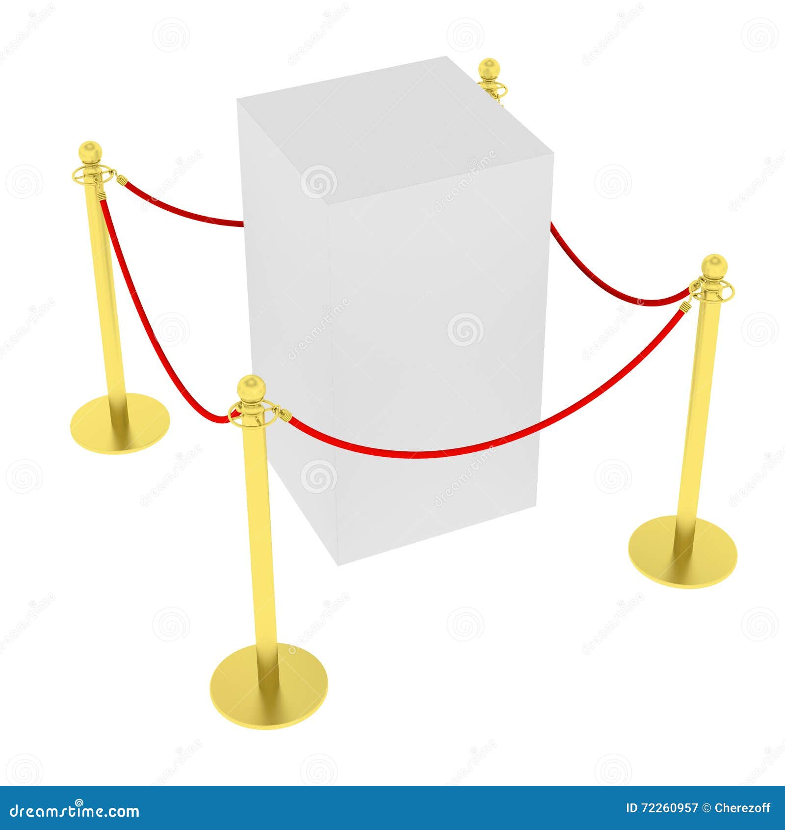 Showcase with Tiled Stand Barriers for Exhibit Stock Illustration ...