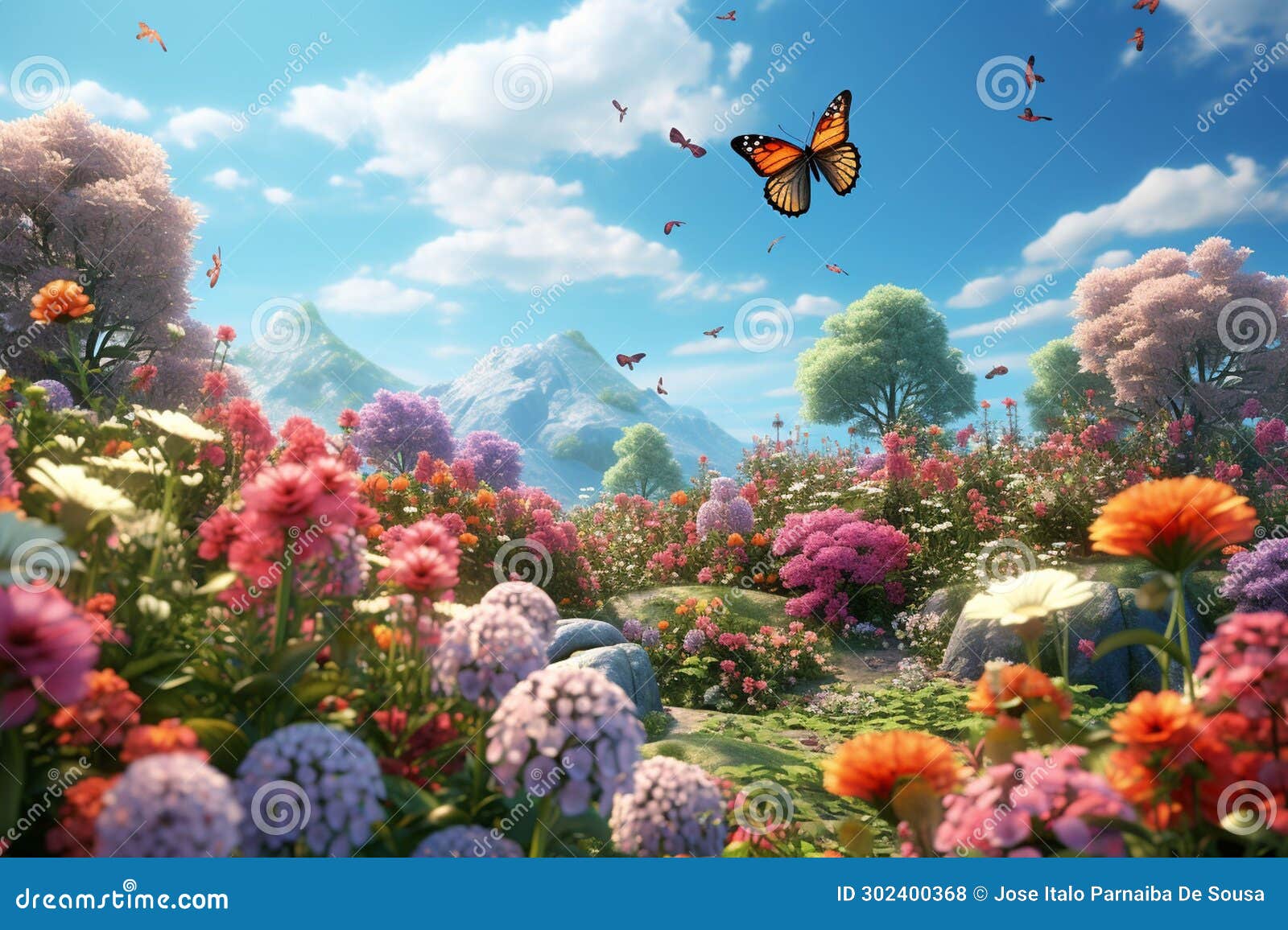 Showcase the Vibrant Colors of Spring with an Stock Illustration ...