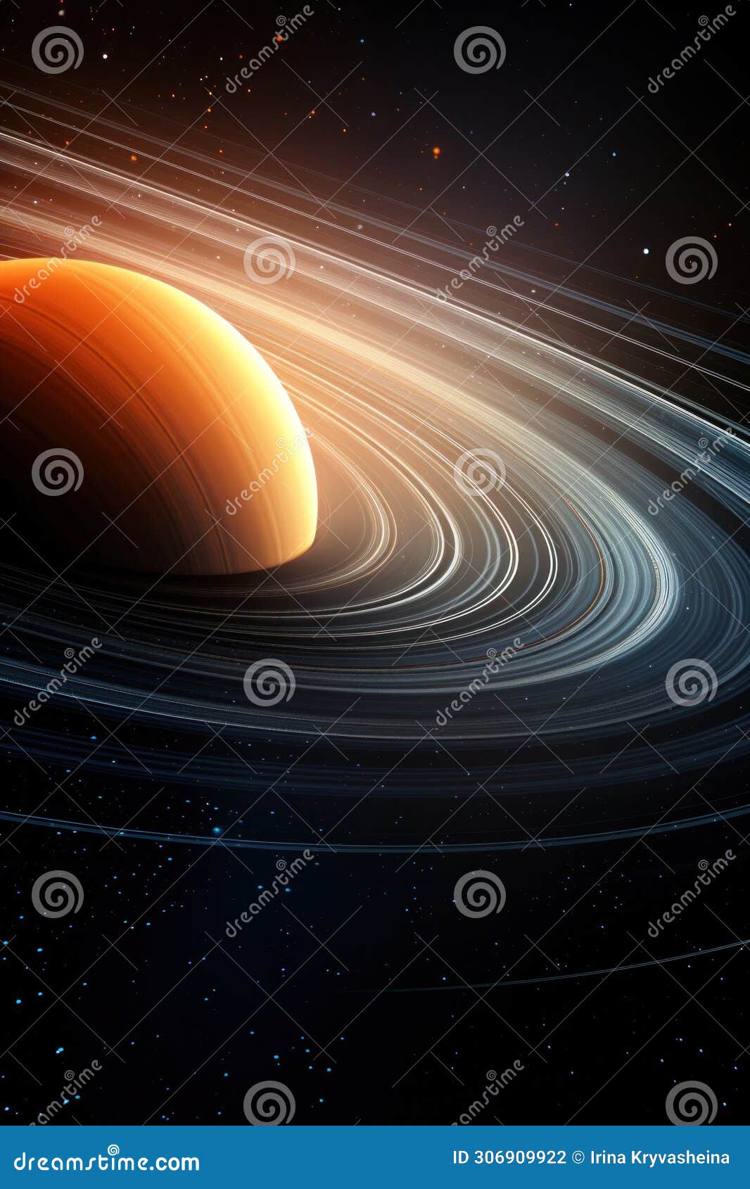 Showcases the Stunning Rings of Saturn, with Their Intricate Patterns ...