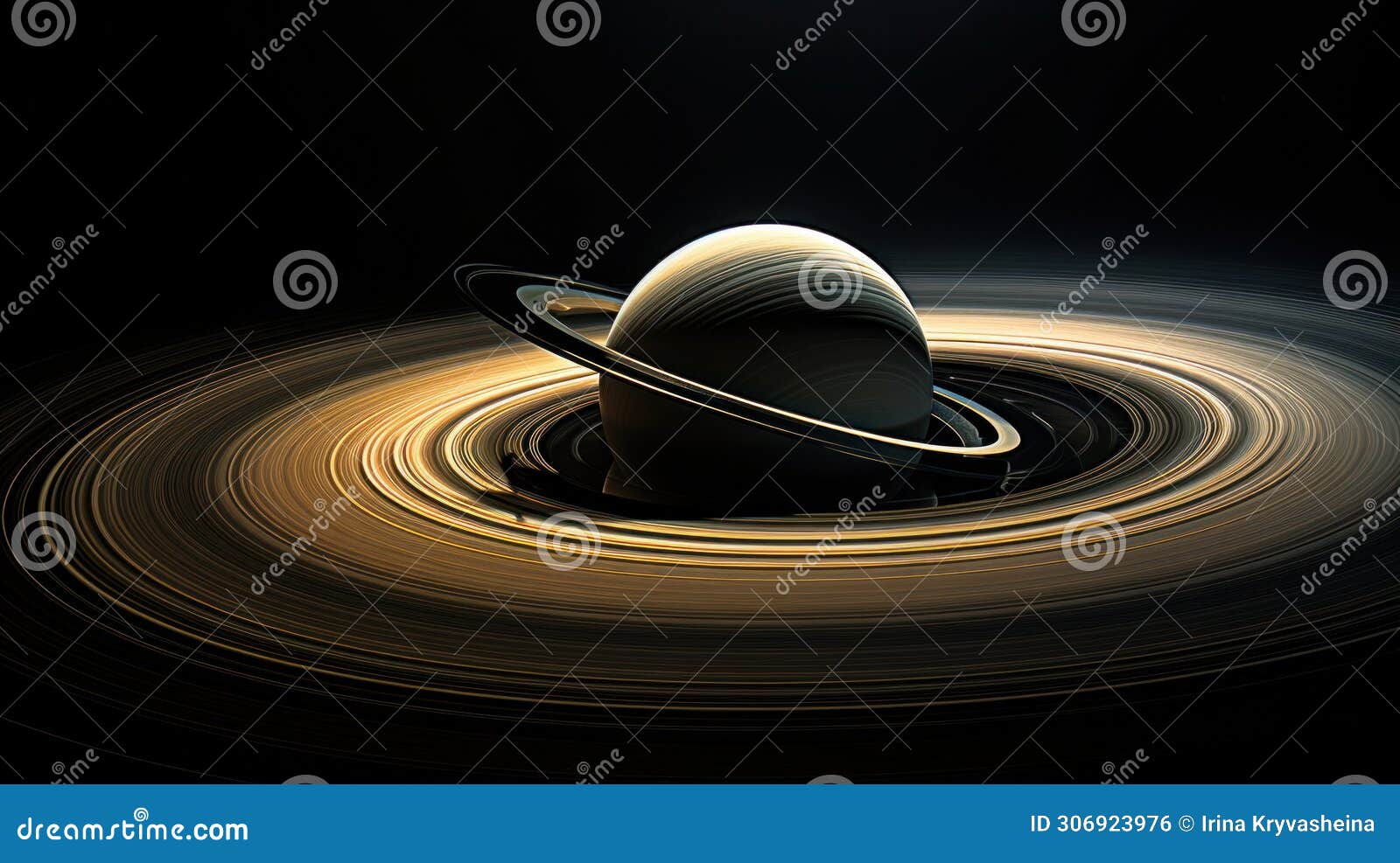 Showcases the Stunning Rings of Saturn, with Their Intricate Patterns ...