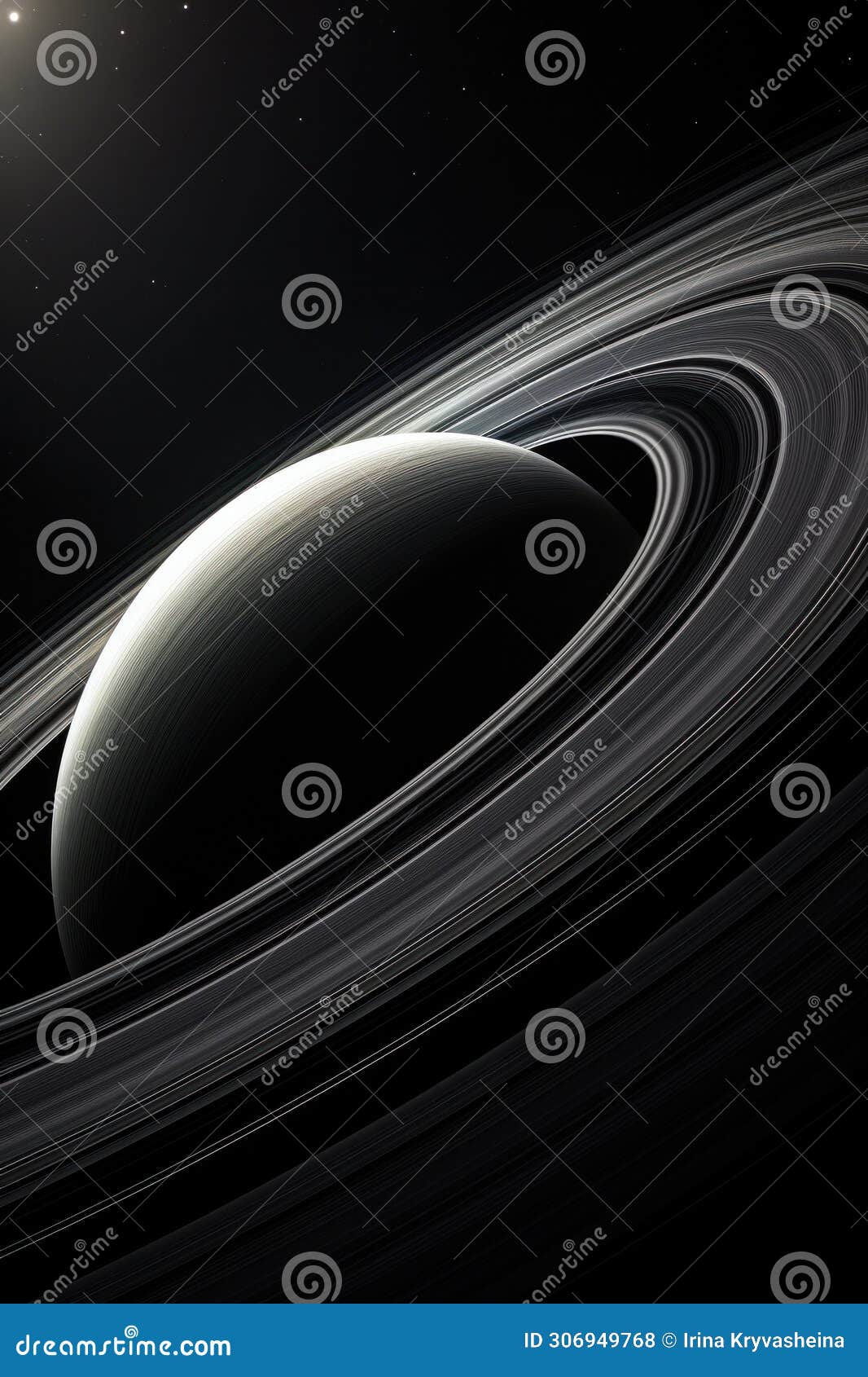 Showcases the Stunning Rings of Saturn, with Their Intricate Patterns ...