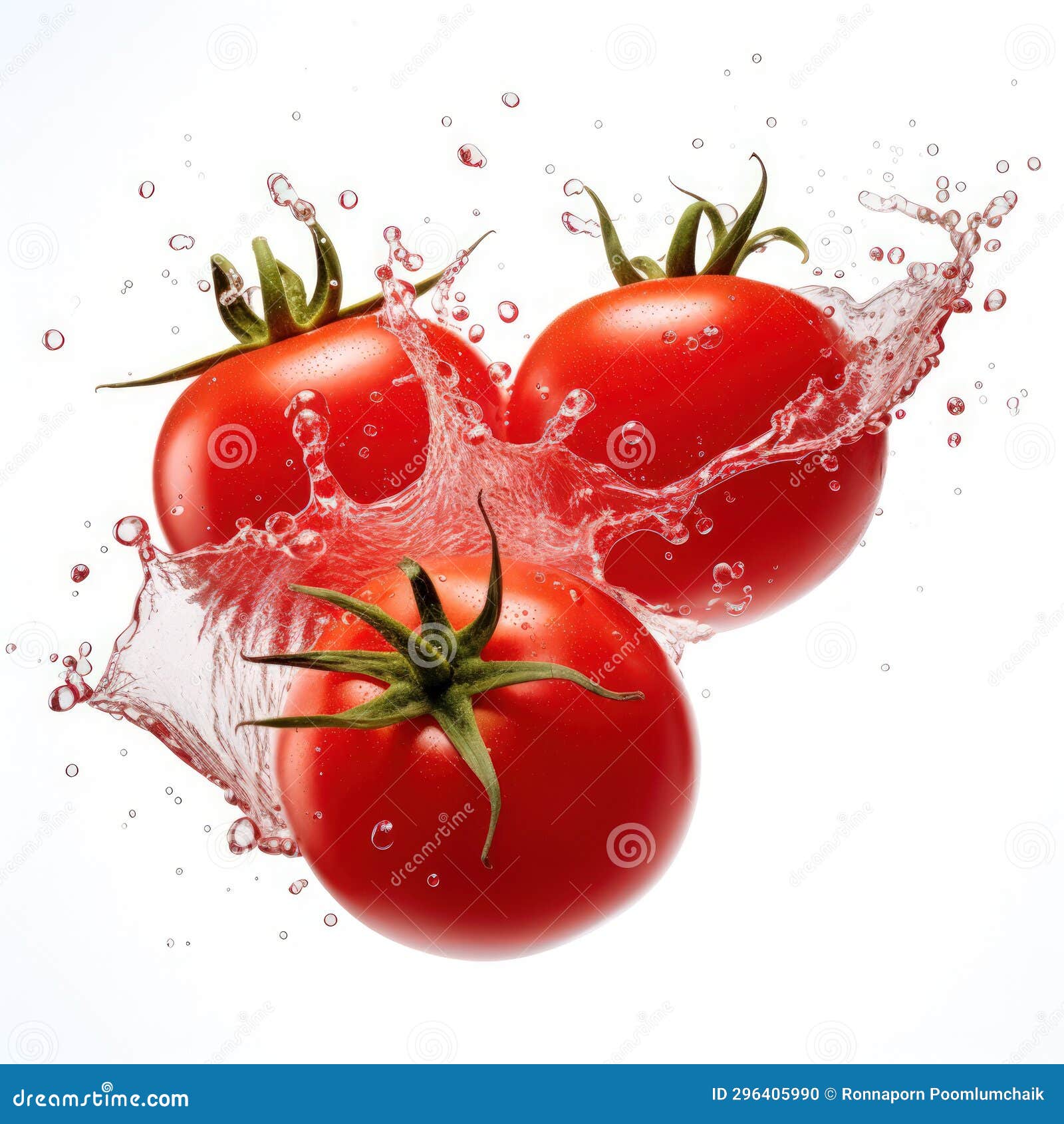 Showcasing the Delicious Details of a Tomato on a White Background ...