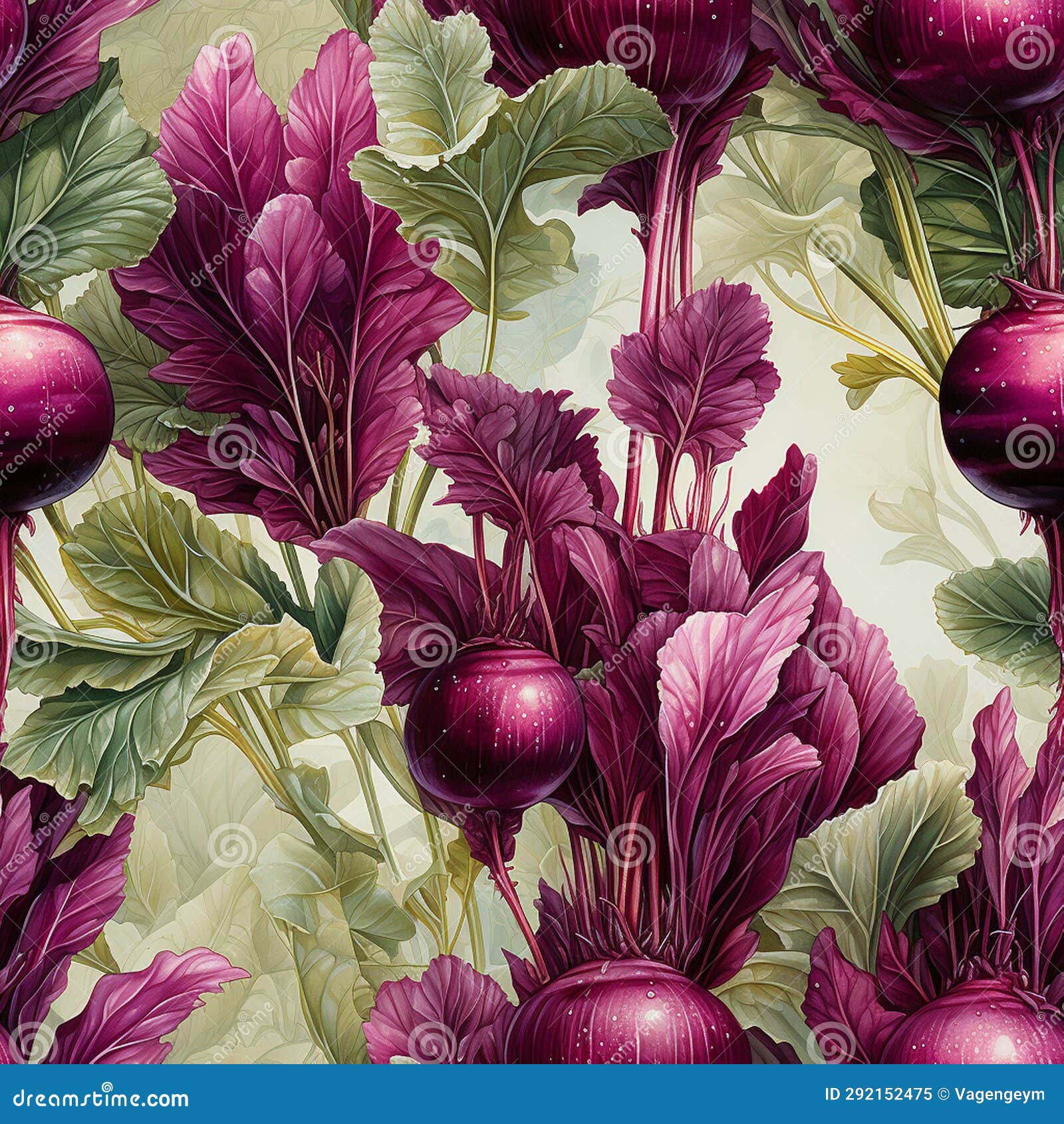 Showcasing Fabric or Packaging Design with a Seamless Watercolor Beet ...