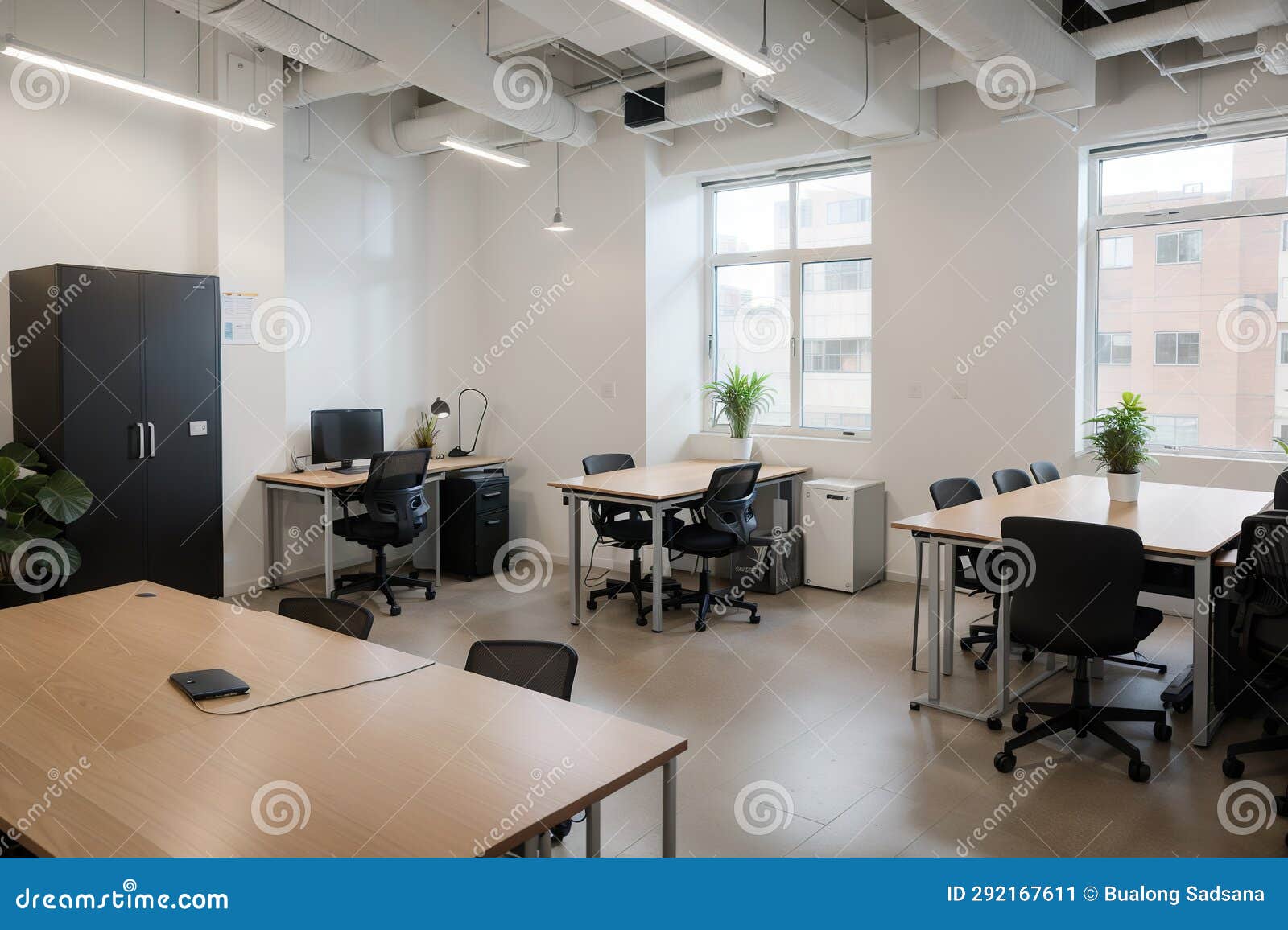 Creative Office Co-working Center University Campus Modern Workplace ...