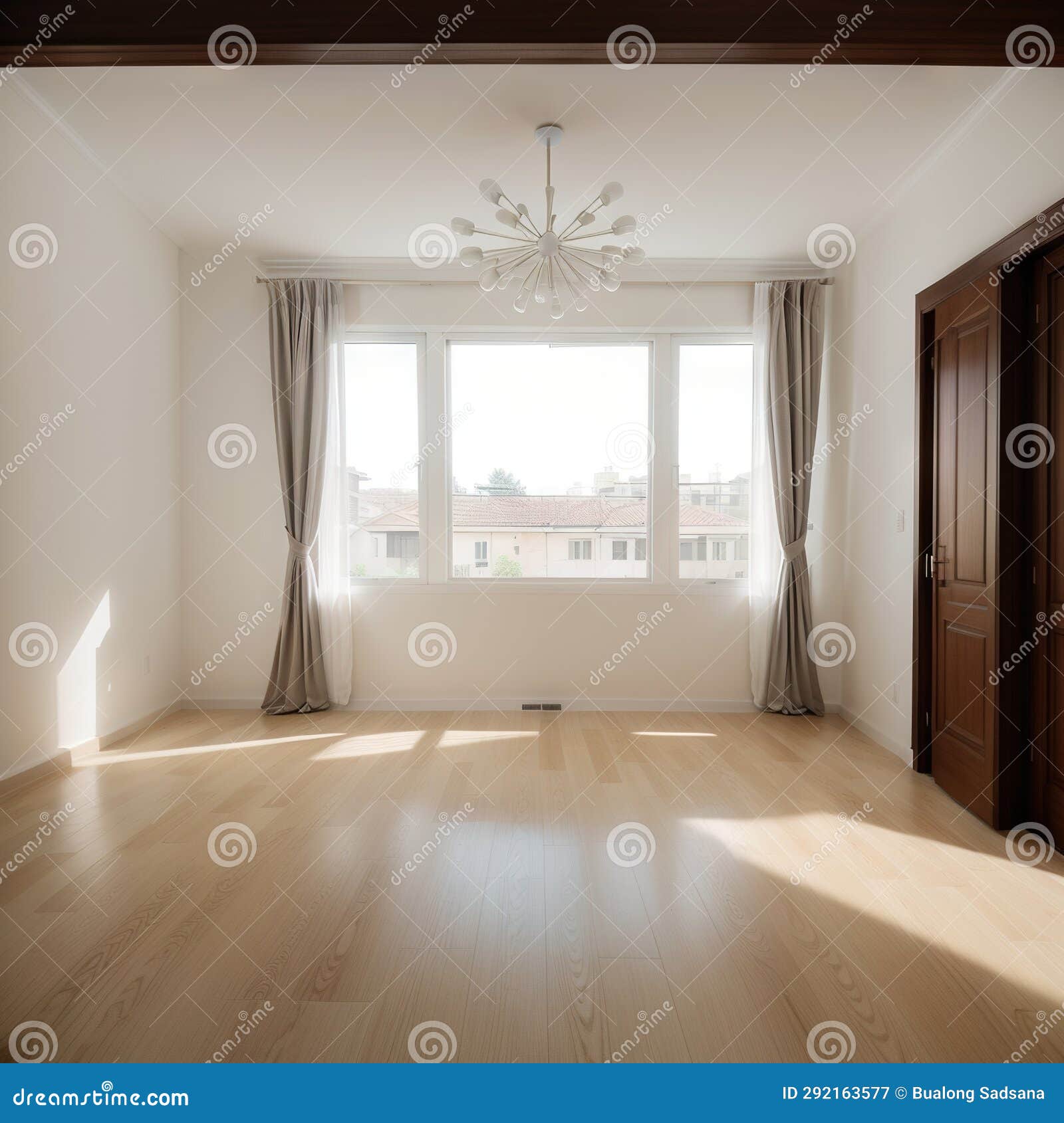 An empty room in a home stock illustration. Illustration of interiors ...