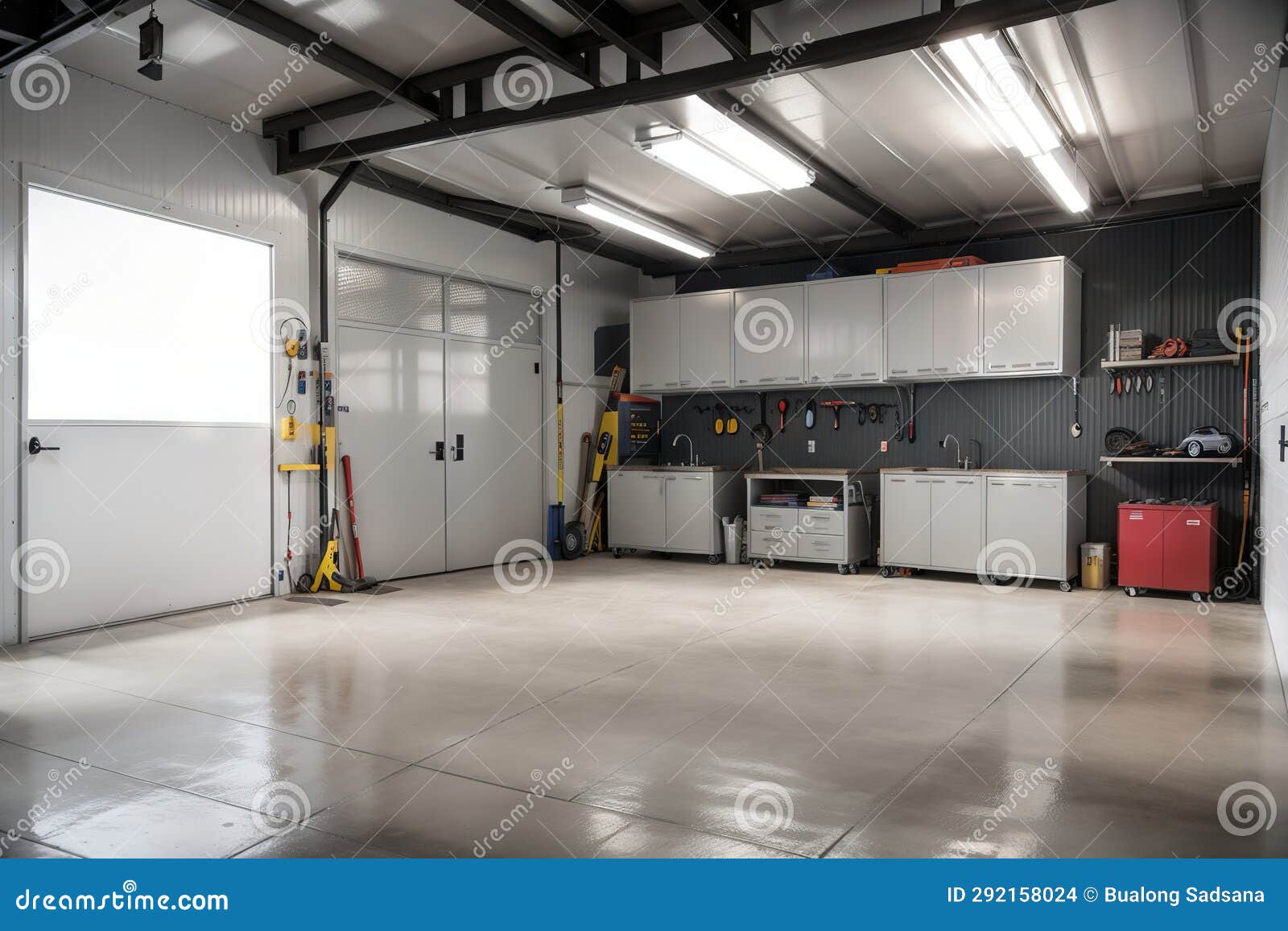Garage Interior With Stend Of Tools. Stock Photo | CartoonDealer.com ...