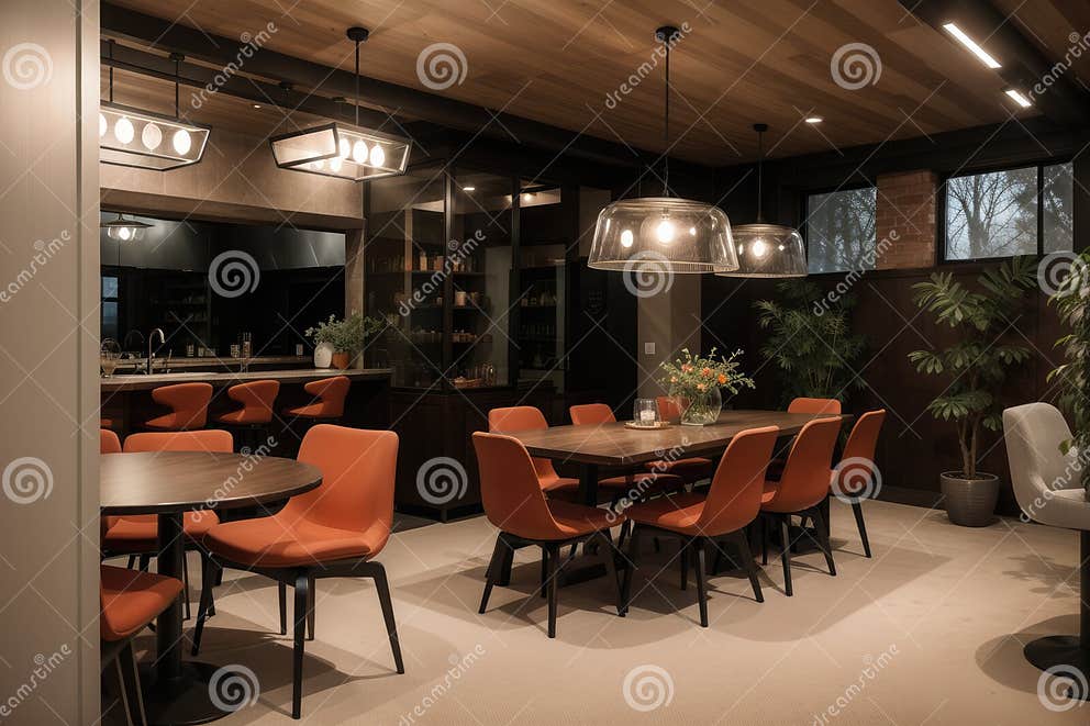 Showcasing Interior Design in Style Cosy Chamber Stock Illustration ...