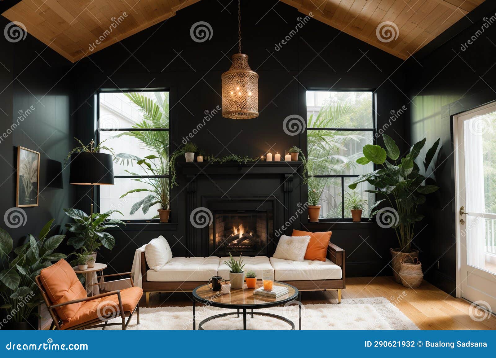 Showcasing Interior Design in Style Gothic Glory Stock Illustration ...