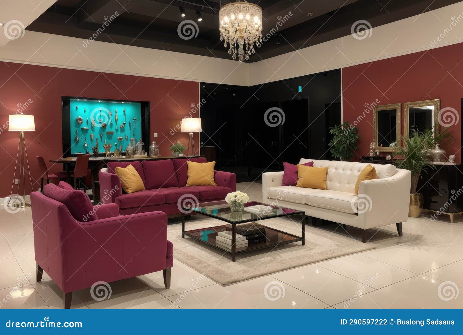 Showcasing Interior Design in Style Imperial Impression Stock ...