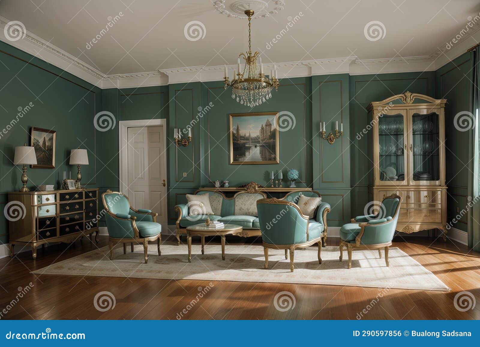 Showcasing Interior Design in Style Imperial Impression Stock ...