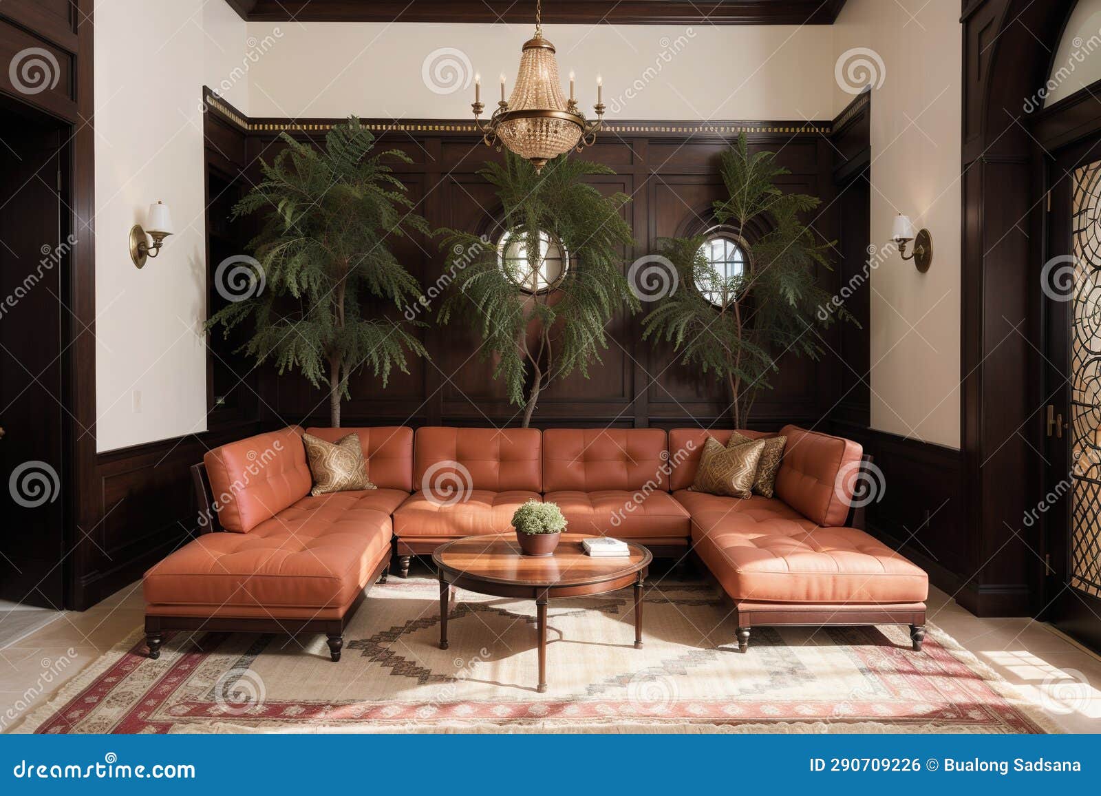 Showcasing Interior Design in Style Moorish Marvel Stock Illustration ...