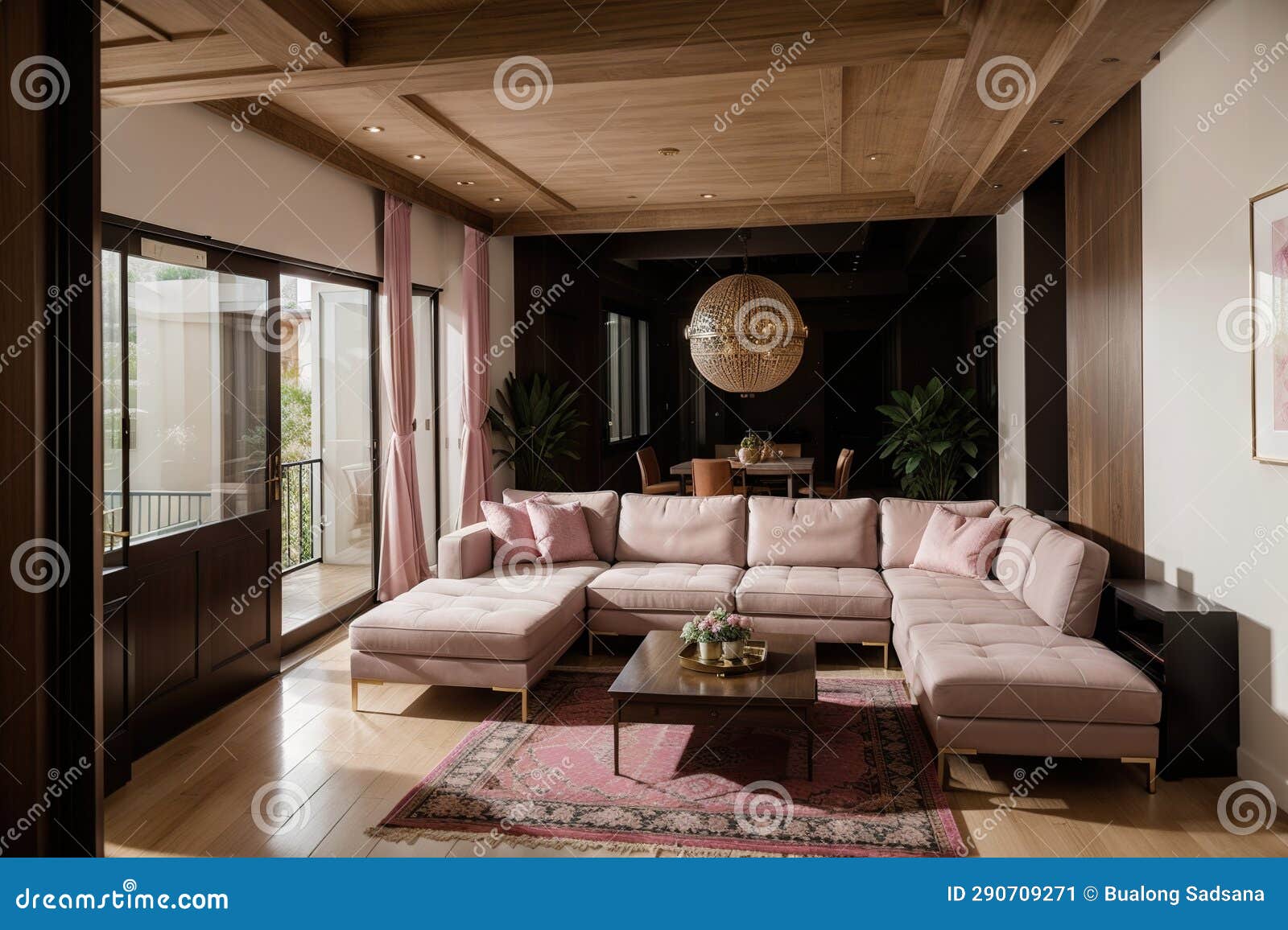 Showcasing Interior Design In Style Opulent Oasis Stock Image ...