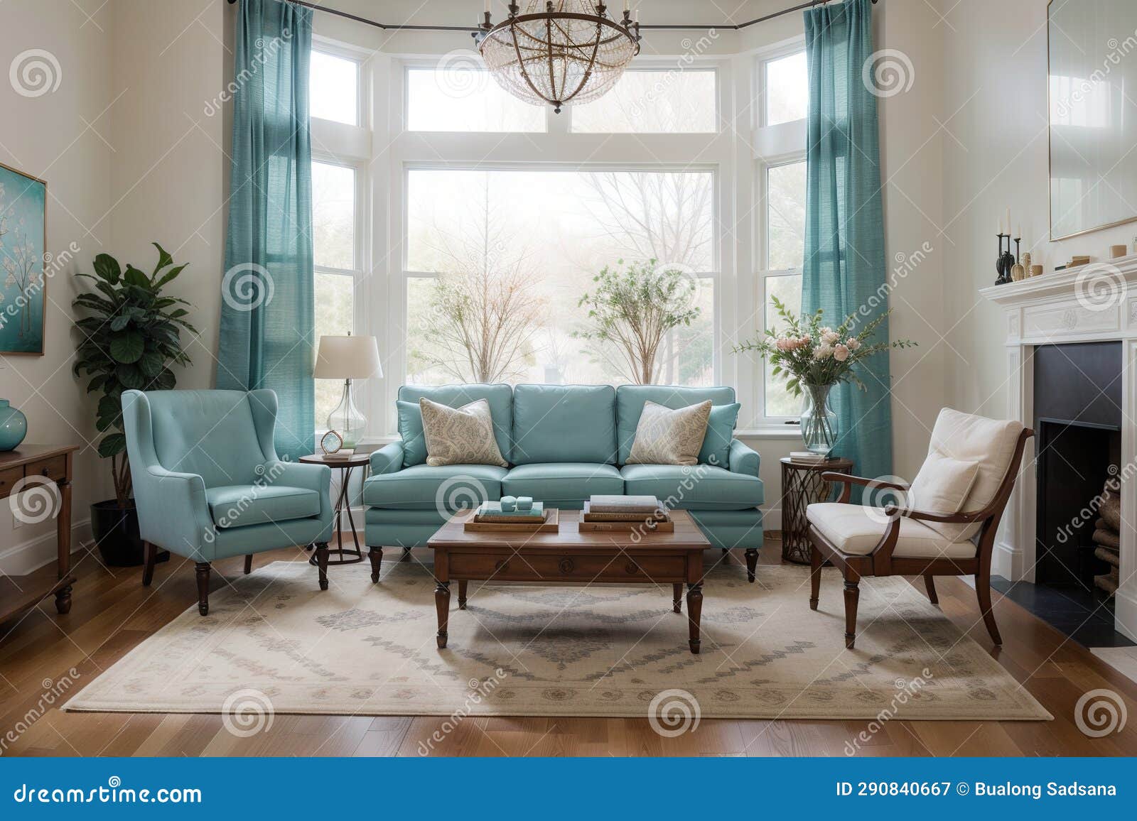 Showcasing Interior Design in Style Tranquil Tranquility Stock ...