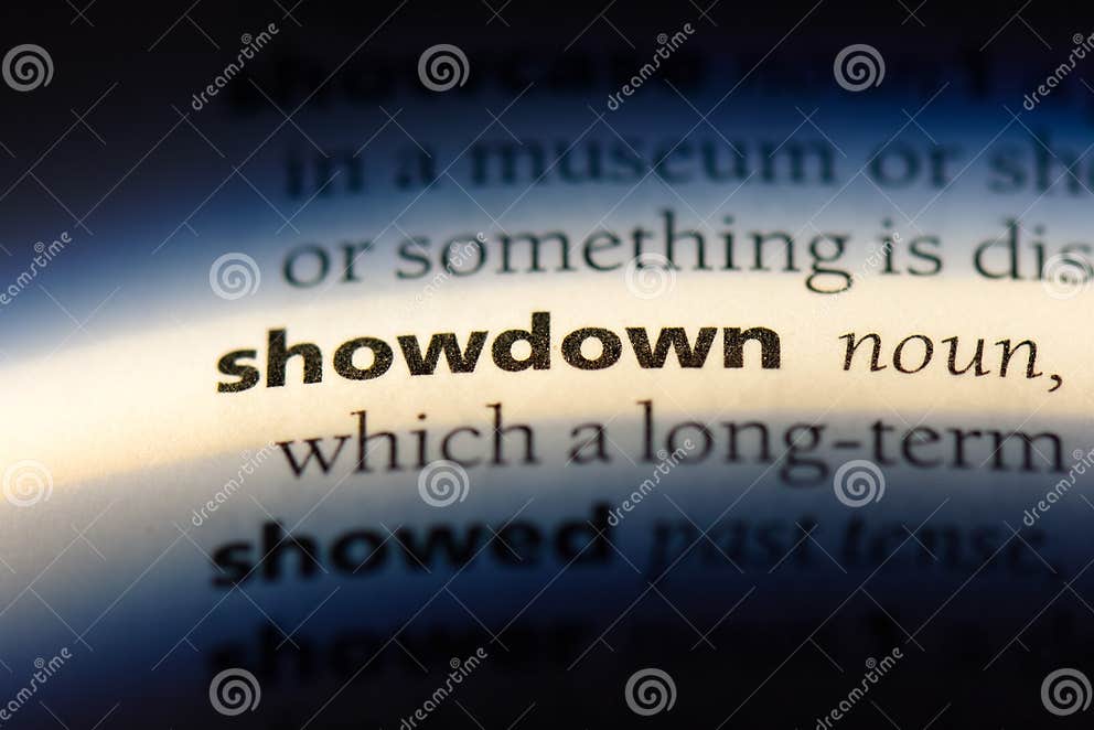 Showdown stock photo. Image of macro, dictionary, printed - 126619012