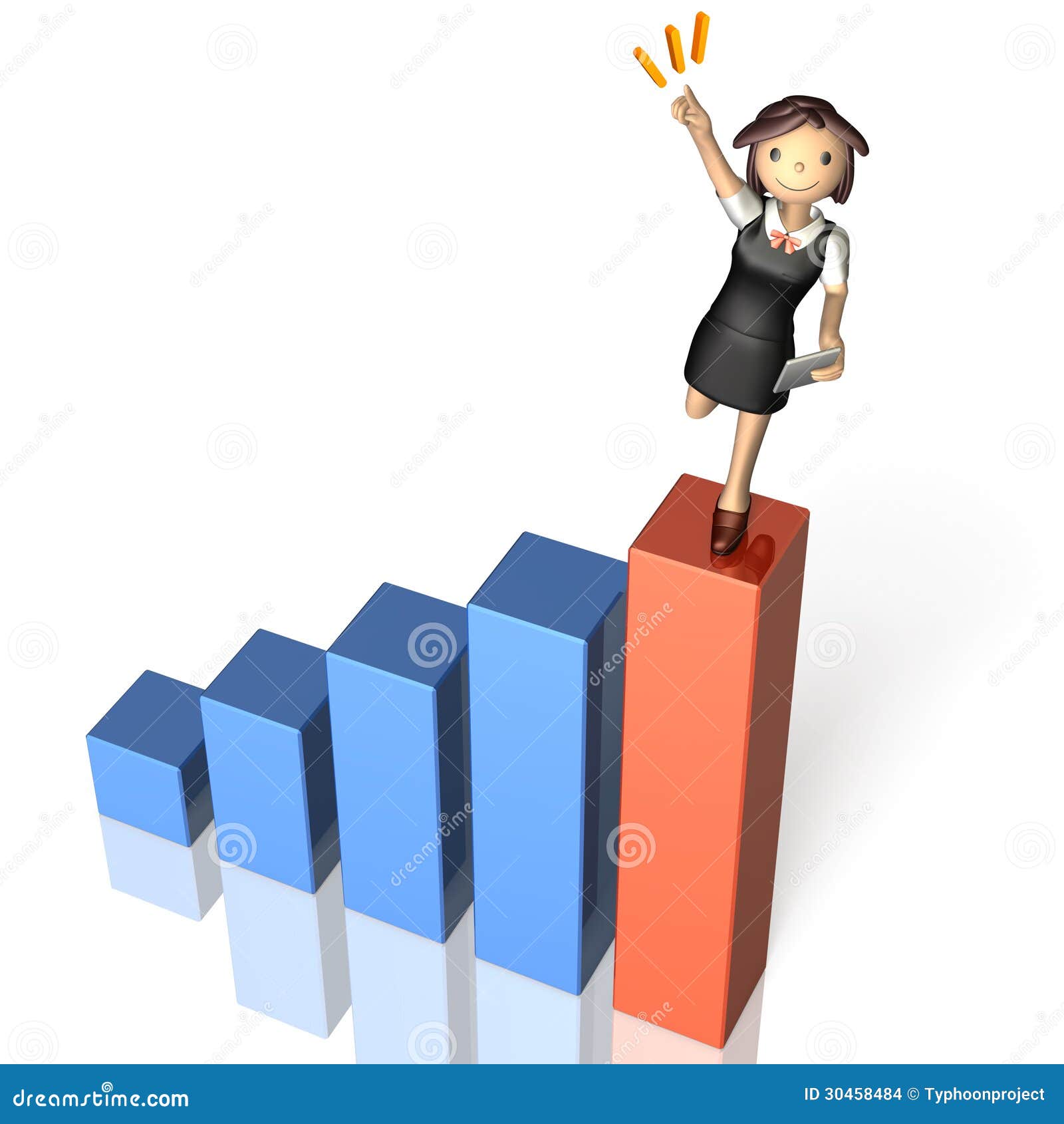 She Showed Excellent Results. Stock Illustration - Illustration of ...