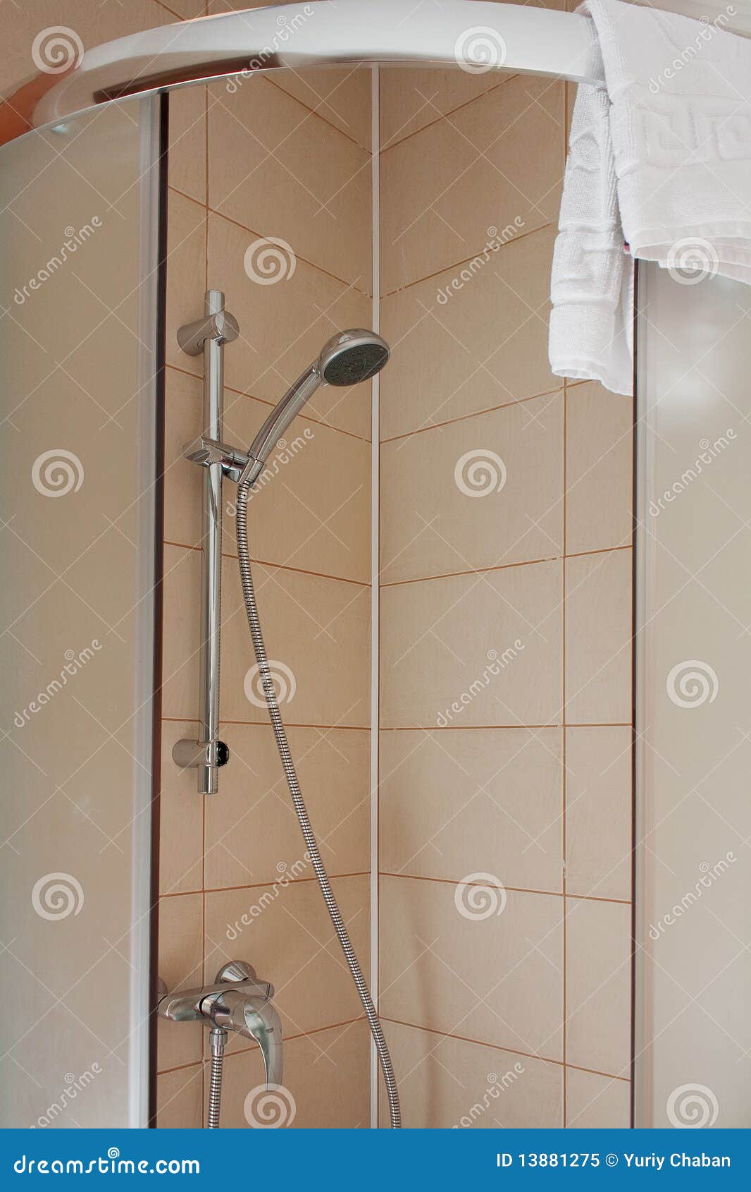 Shower stock image. Image of residential, contemporary - 13881275