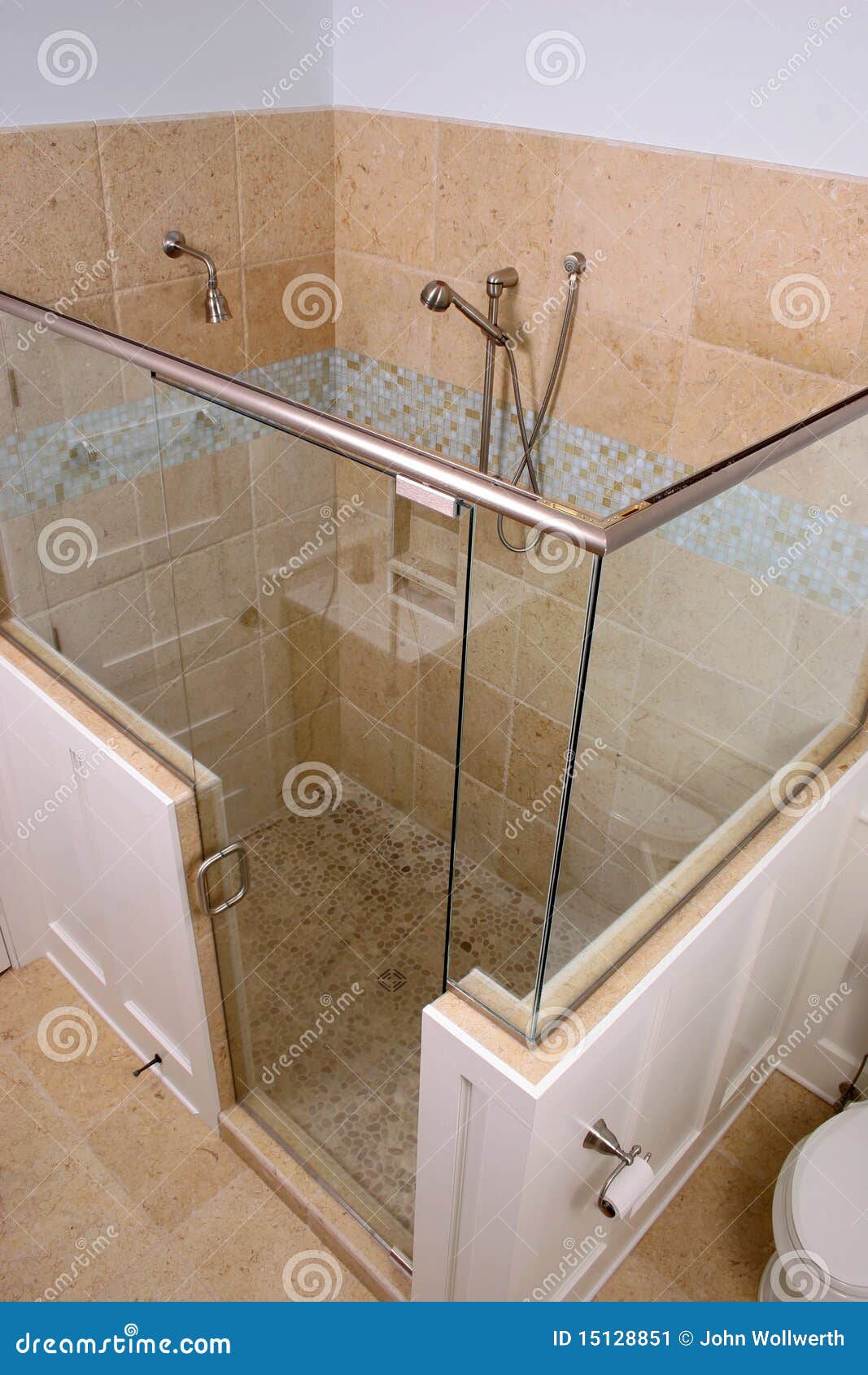 Shower above view stock image. Image of design, floor - 15128851