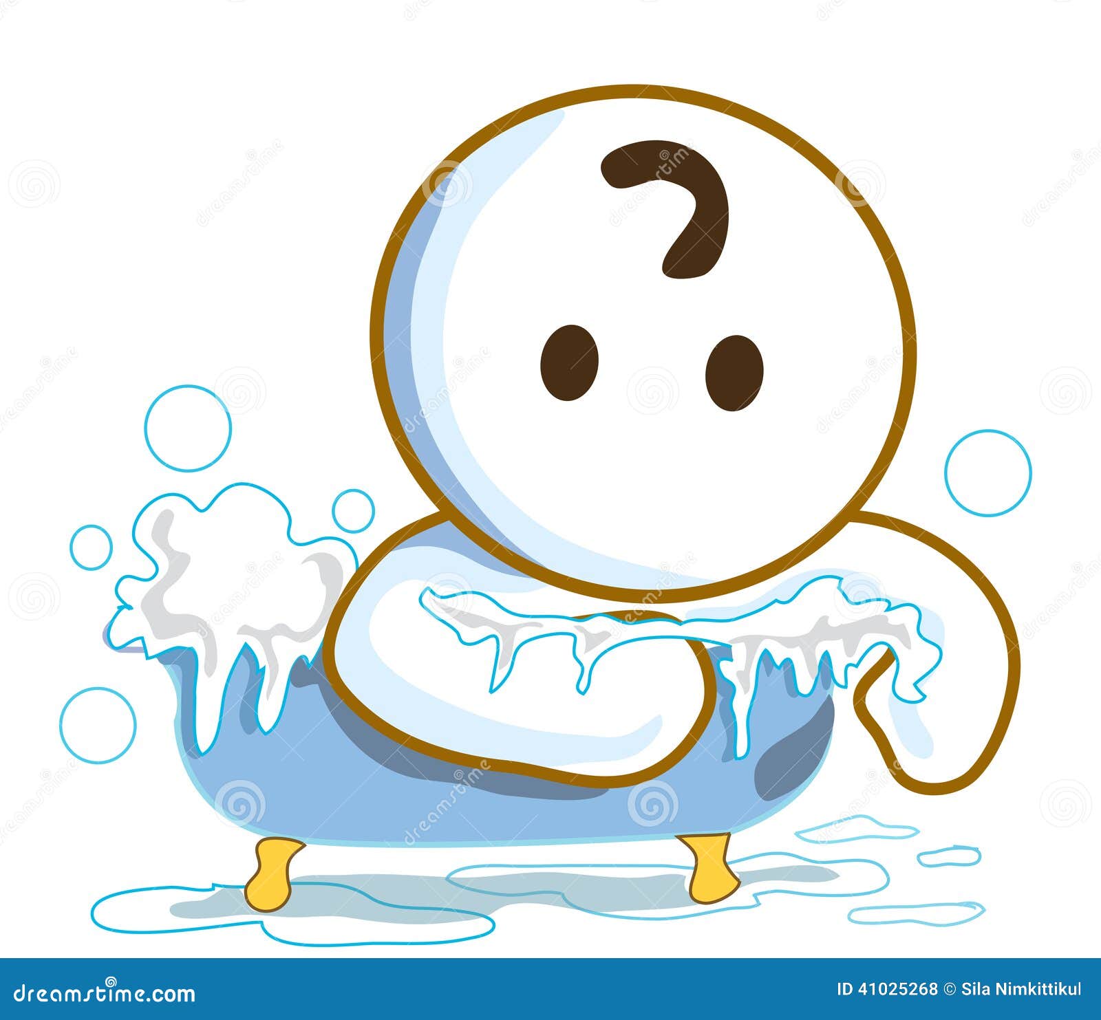 Shower Bath stock vector. Illustration of cartoon, lather - 41025268